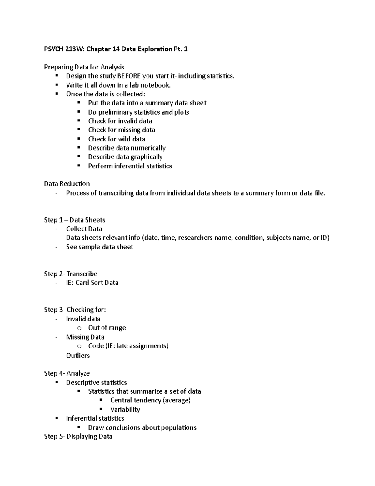 Psych 213w chapter 14 - Prof. Puzzo - PSYCH 213W: Chapter 14 Data ...