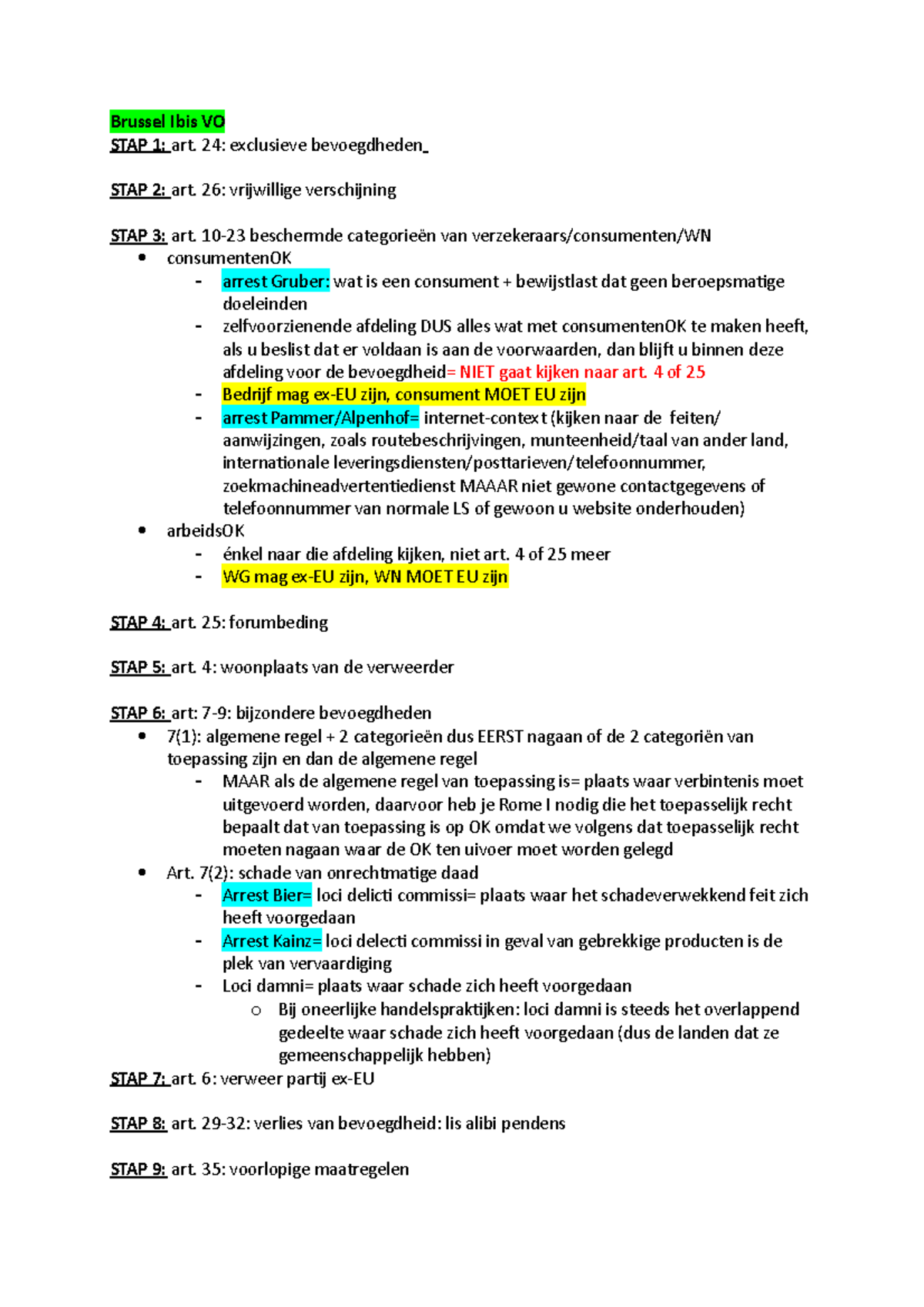 Schema ipr - Inleiding tot het privaatrecht - 1100RECPRI - UAntwerpen ...