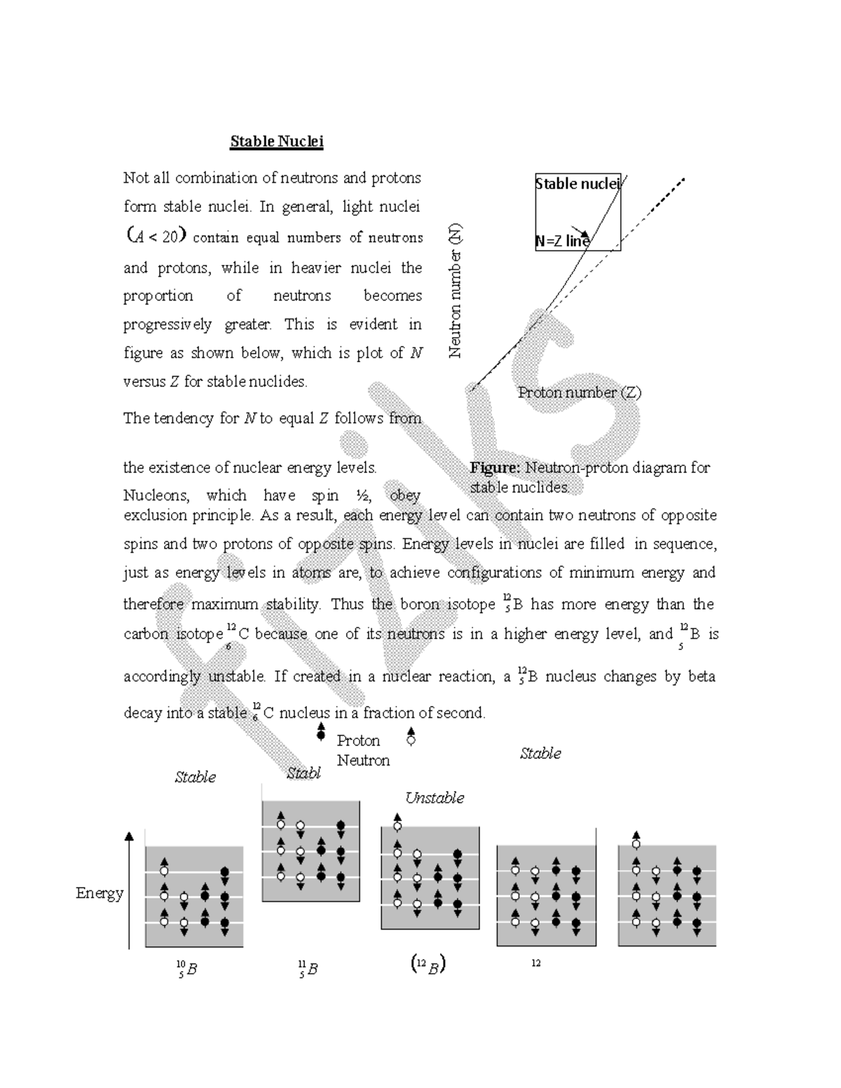 Physics Stable Nuclei - Stable nuclei N=Z line Stable Nuclei Not all ...