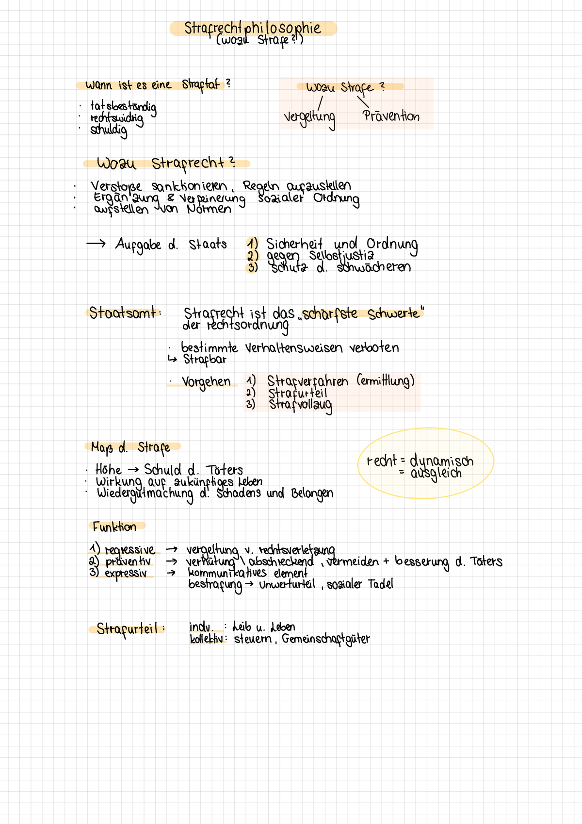Strafe Und Strafrecht - lecture notes - Strafrecht philosophie (wozu ...