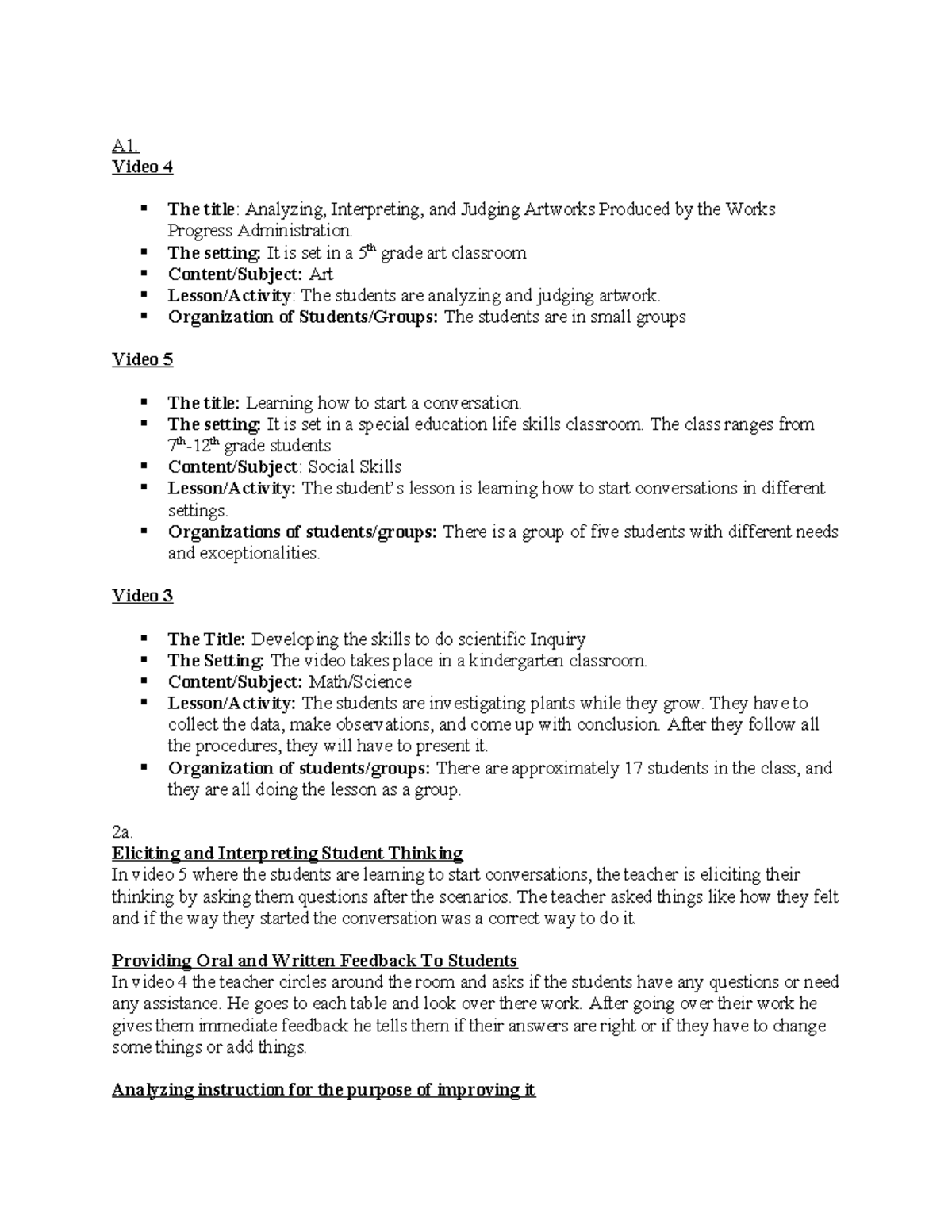 D093 Task 3 - To help - A1. Video 4 The title: Analyzing, Interpreting, and Judging Artworks ...