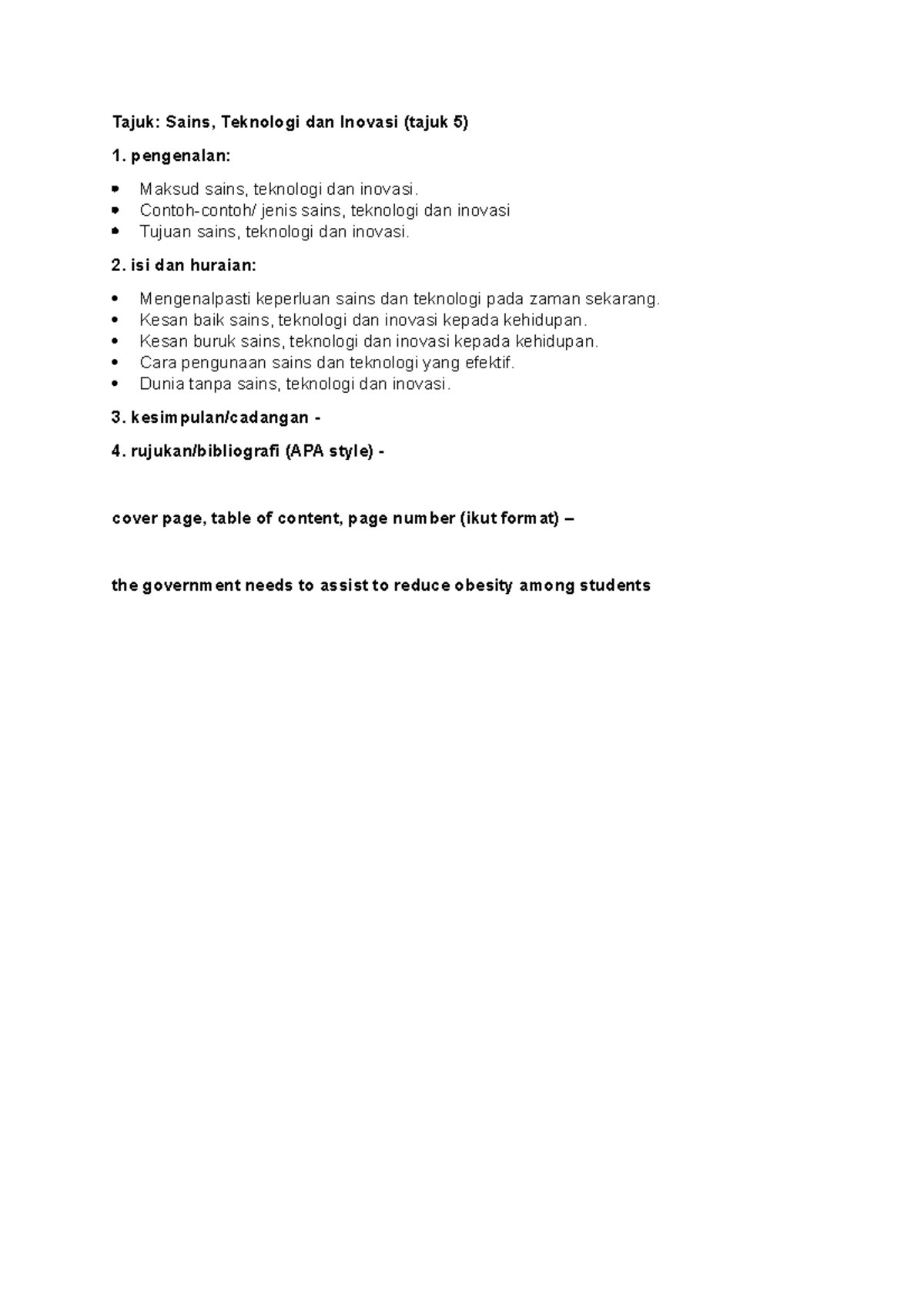 Tajuk tajuk tajuk tajuk tajuk - Tajuk: Sains, Teknologi dan Inovasi ...