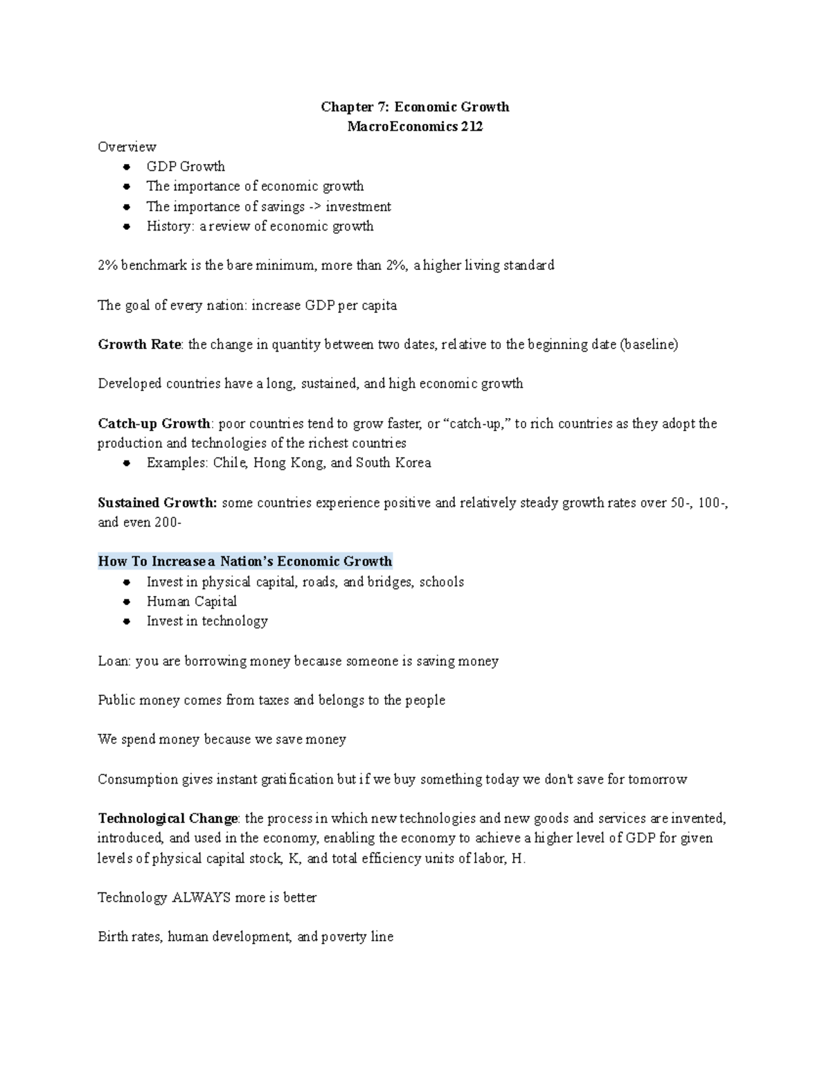 ECO 212 Chapter 7 - Professor Maria Jesus Lorca - Chapter 7: Economic ...