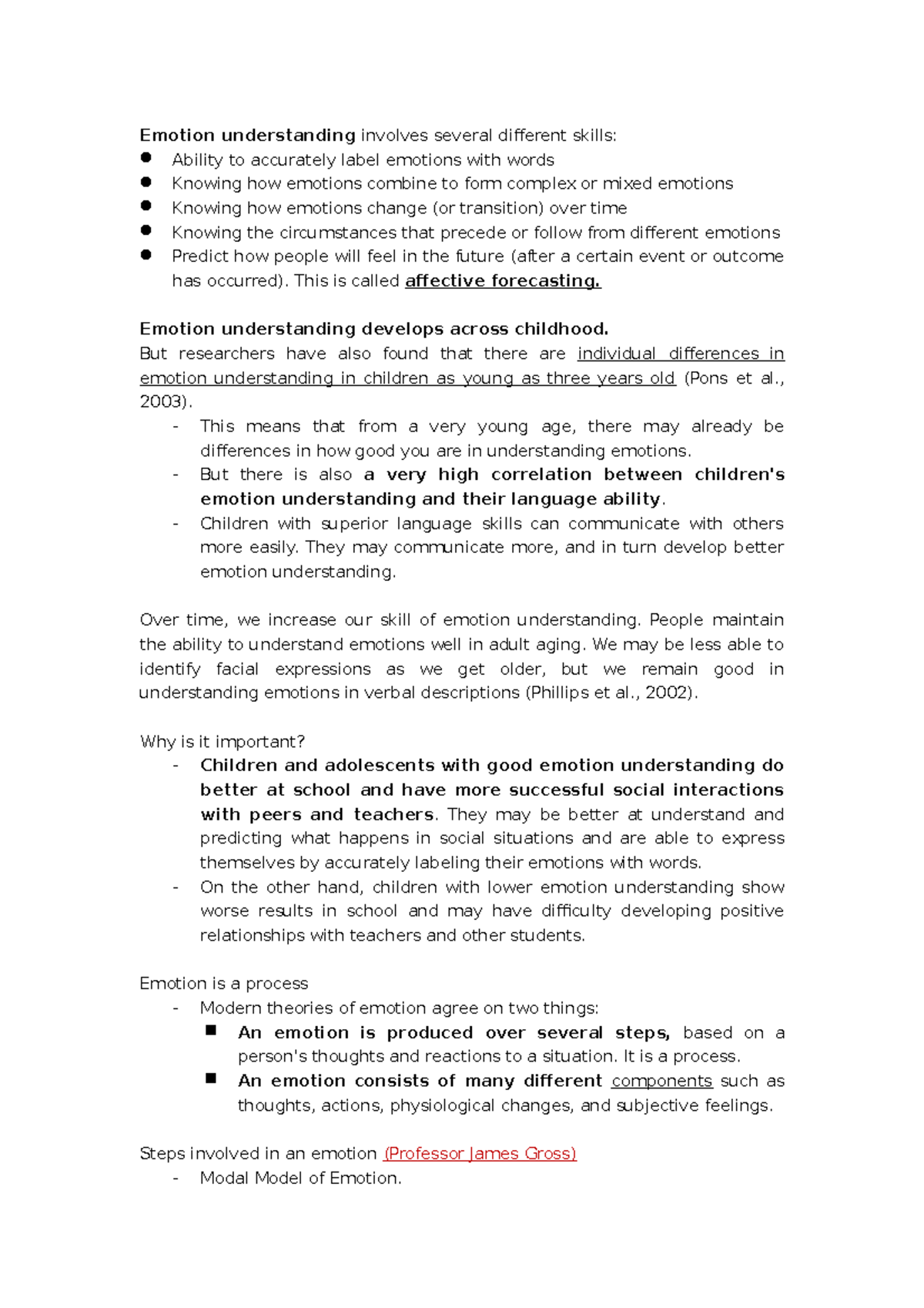 Emotional Understanding - This is called affective forecasting. Emotion ...