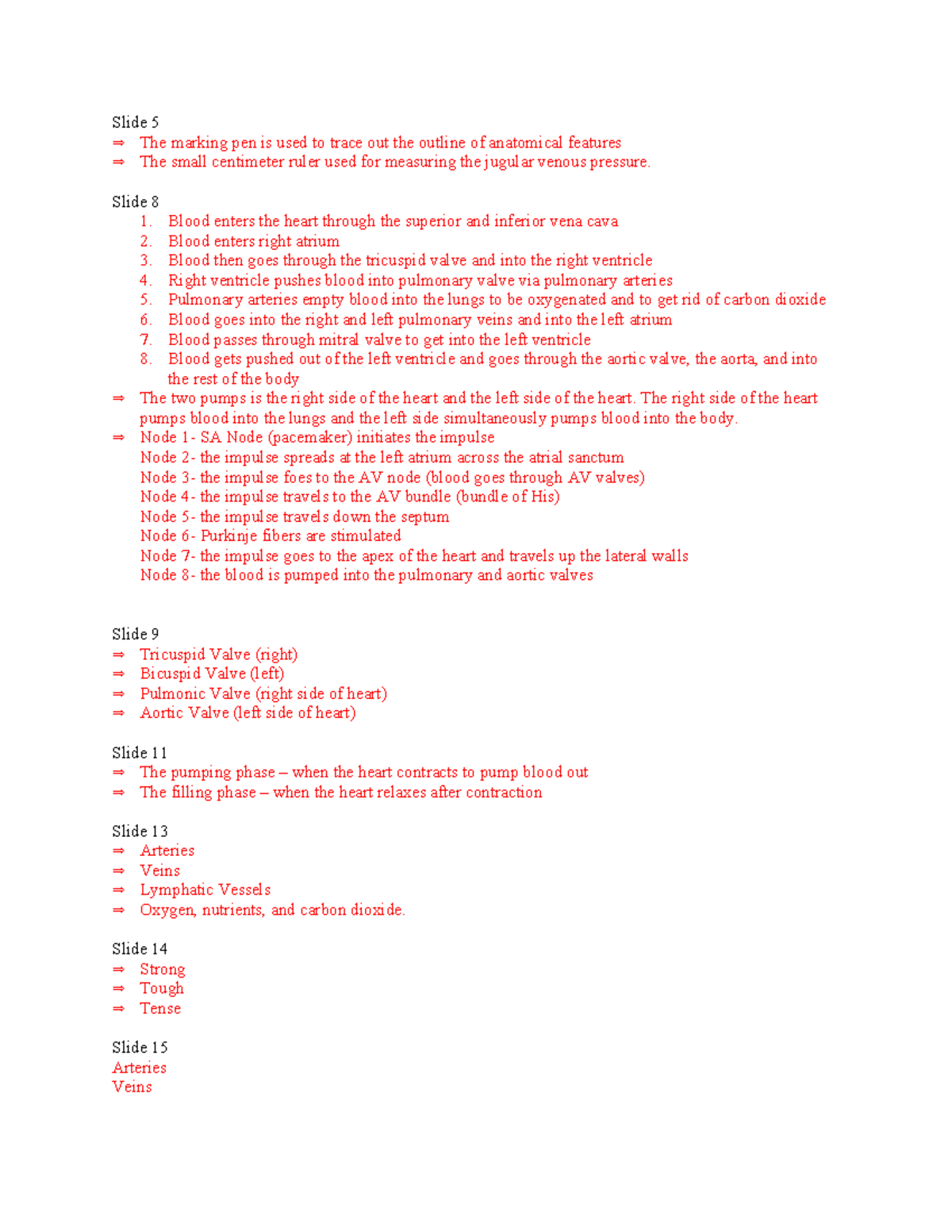Cardiovascular - Cardiovacular system - The marking pen is used to ...