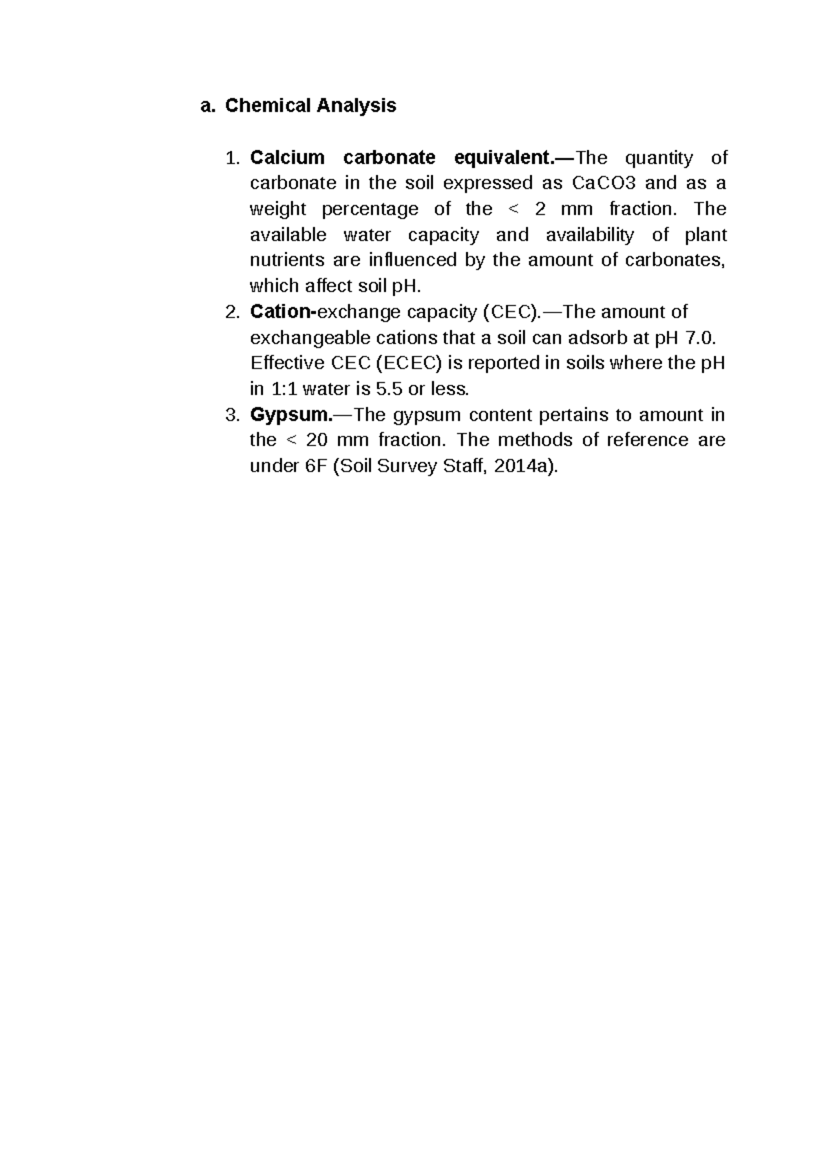 Chemical Analysis - a. Chemical Analysis Calcium carbonate equivalent ...
