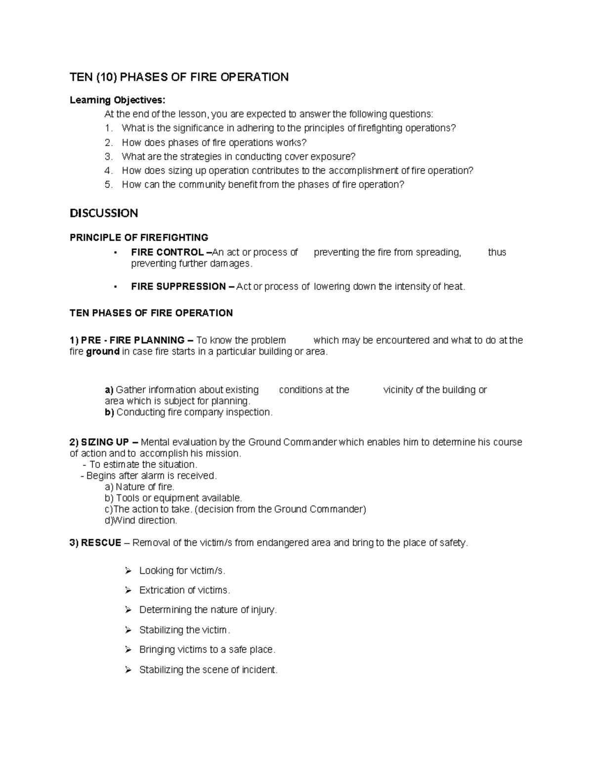 8 TEN- Phases-OF-FIRE- Operation - TEN (10) PHASES OF FIRE OPERATION ...