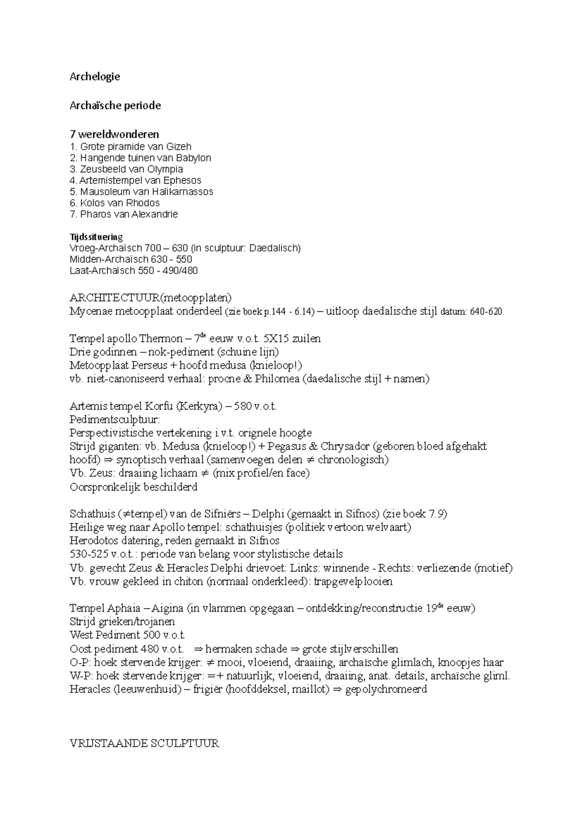 Archaïsch griekenland - archeologie - Archelogie Archaïsche periode 7 ...