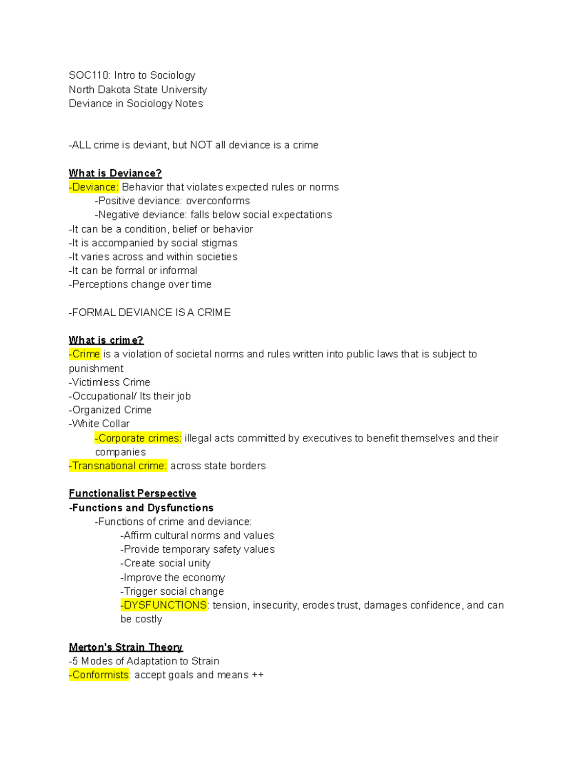 Deviance in Sociology - How behavior effects norms and rules(Smith ...