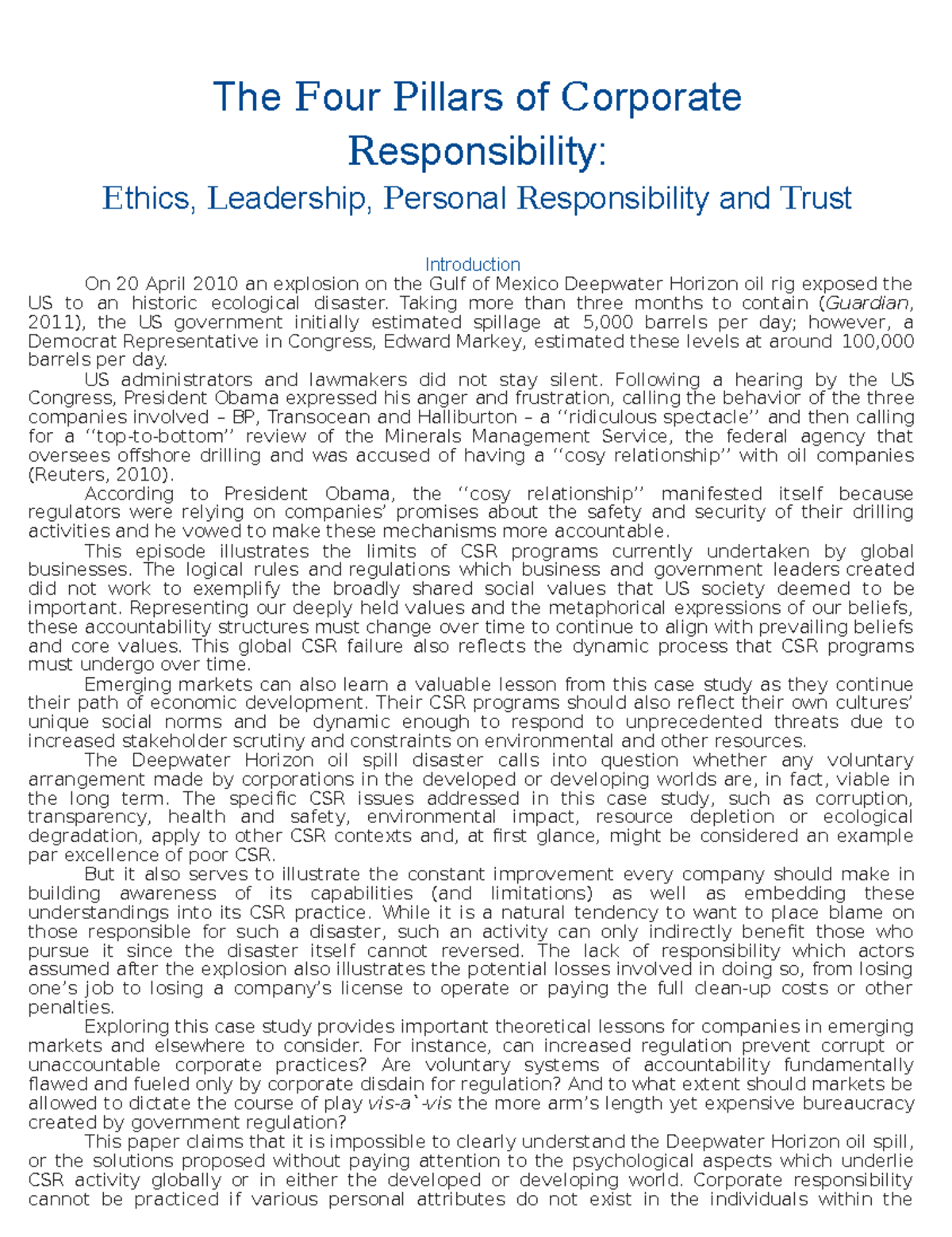 The four pillars of corporate - The Four Pillars of Corporate ...