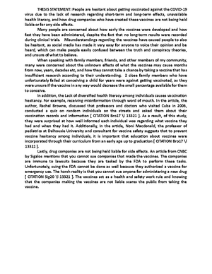 Preliminary Essay Outline Student Sample - School of Advancement ...