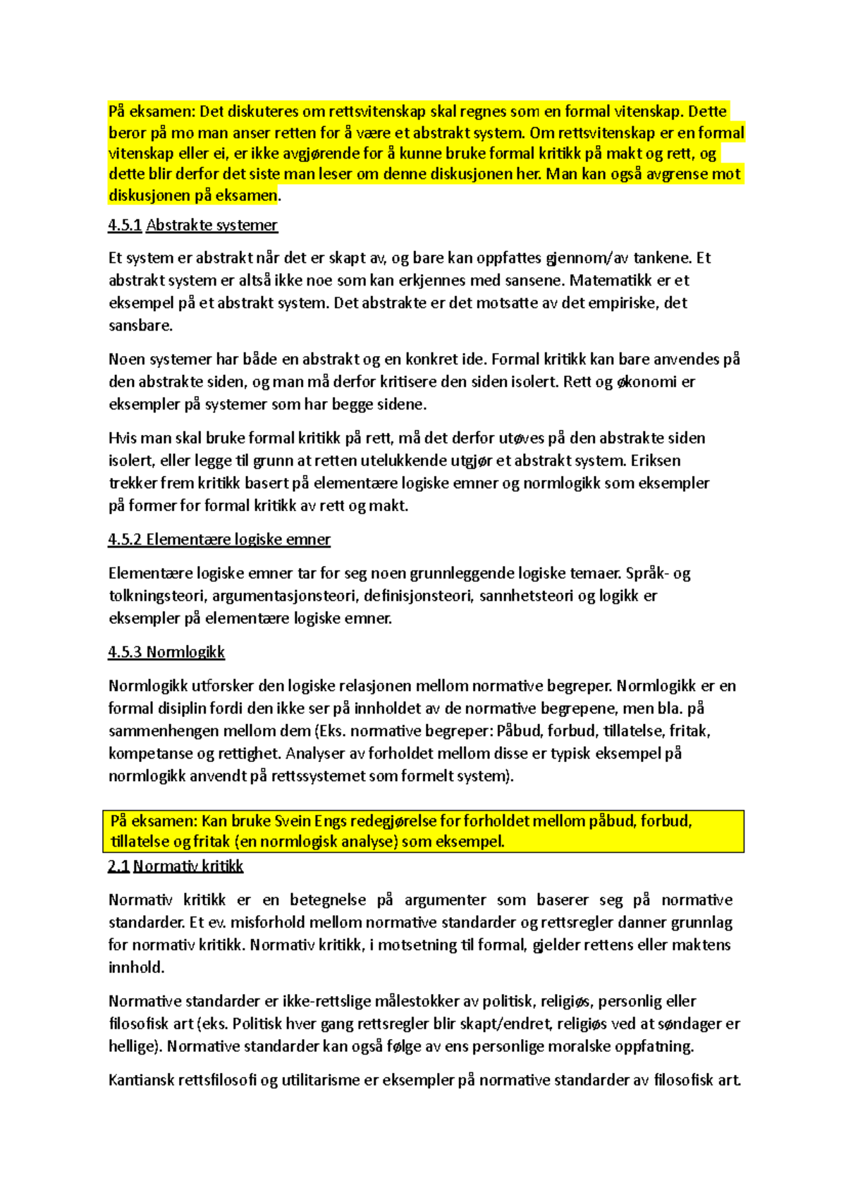 Exfac - Oppsumering DEL 21 - På eksamen: Det diskuteres om ...