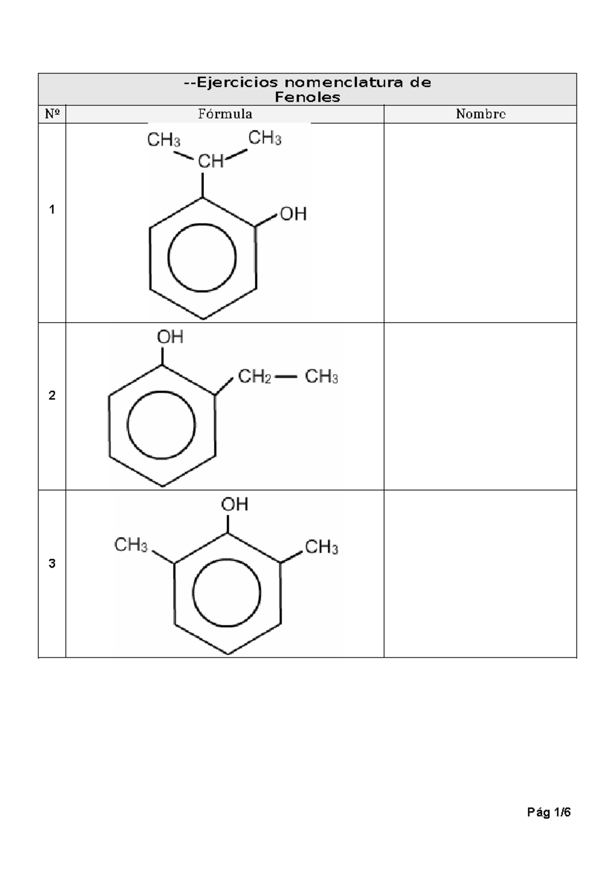Ejernomenfenoles - ACTIVIDAD 3 - Química Orgánica -Ejercicios ...