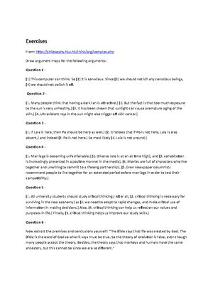 4 Analysing and Diagramming Complex Arguments - Philosophy 112: Elementary Logic Analysing and ...