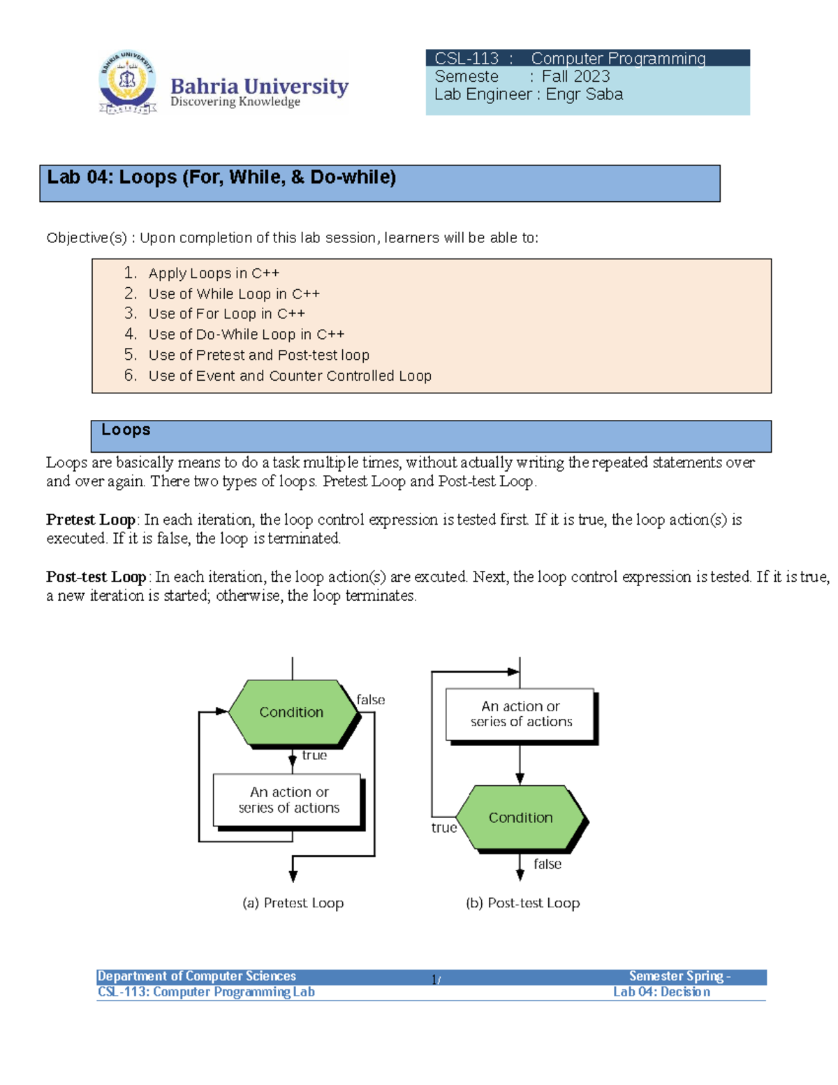 Cp LAB 4 2009 2023 012646 am - Objective(s) : Upon completion of this ...