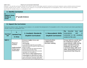 DCITask 3- Alignment - Vertical Alignment A. Gather the curriculum map ...