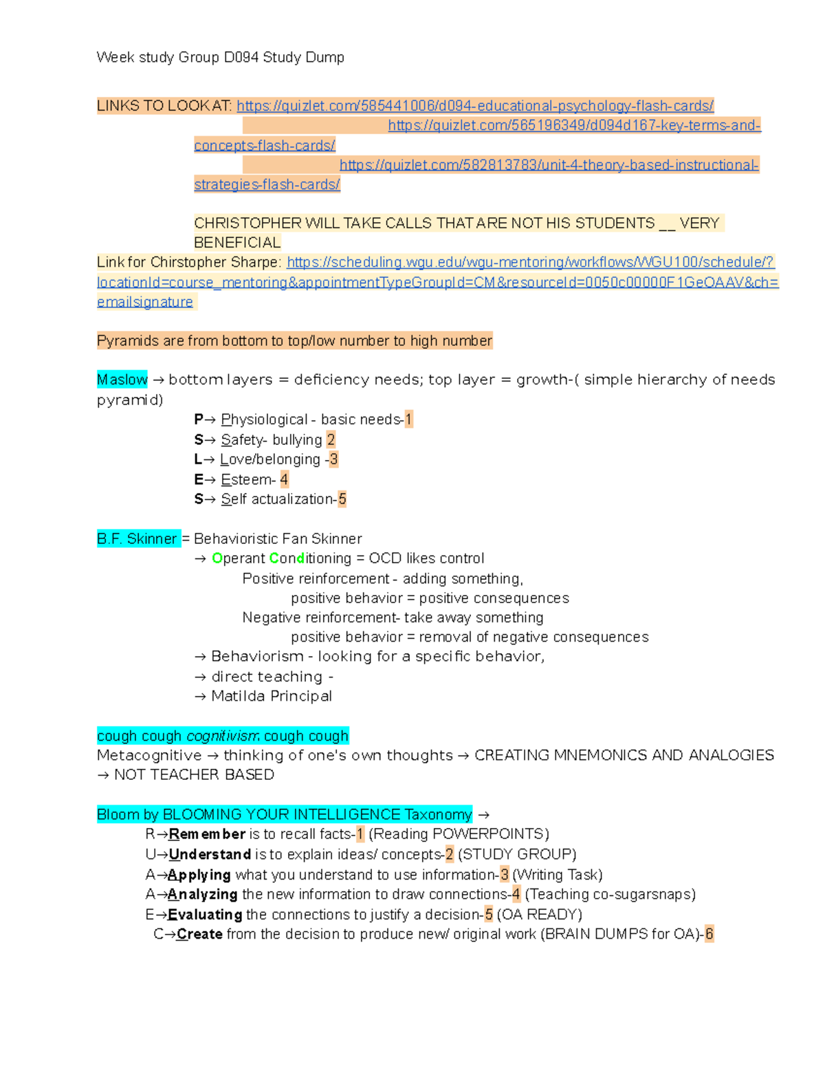 Word and Such Dumps - Helpful notes that might help give yo some tips ...