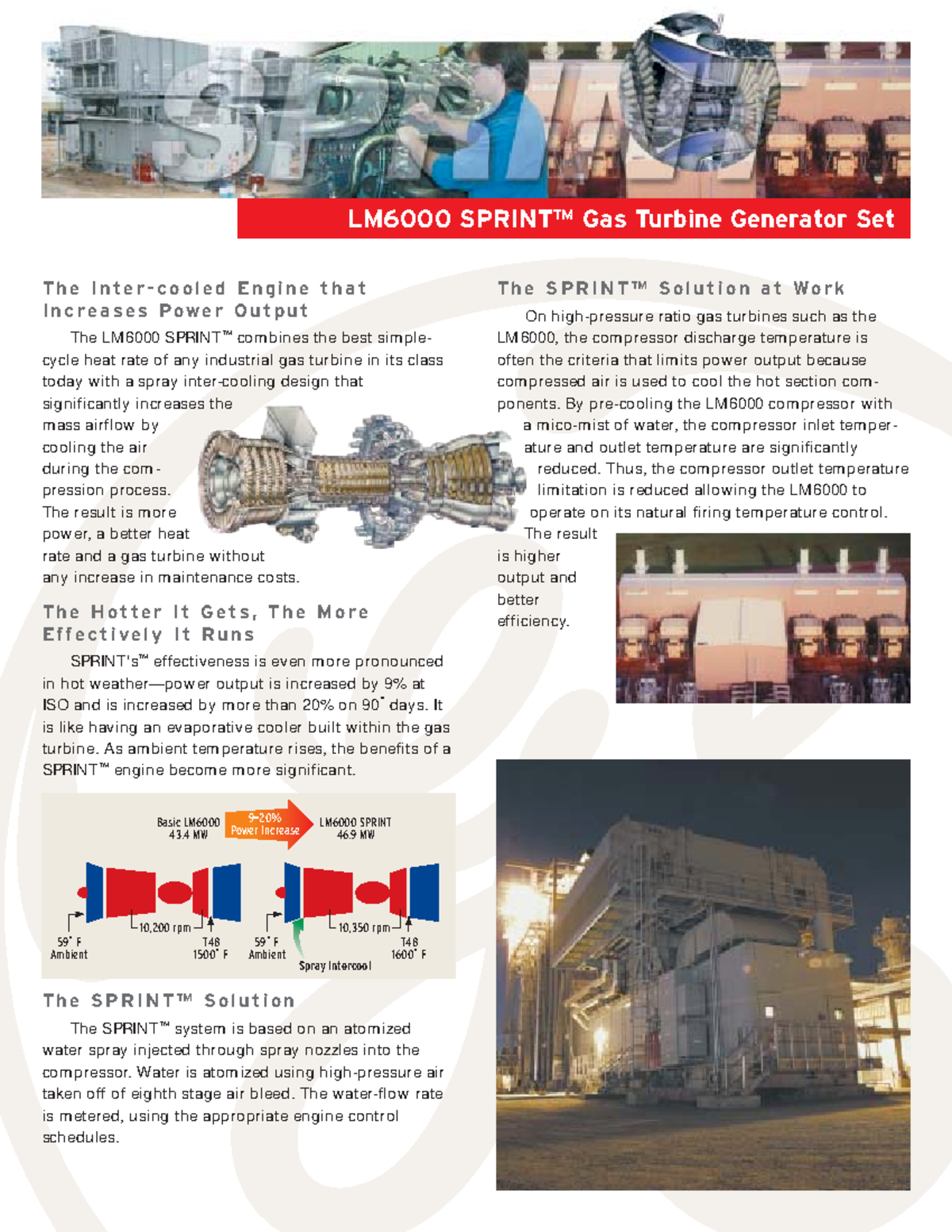 MT I Fo 05 8 TG GE LM6000 Sprint - LM6000 SPRINT™ Gas Turbine Generator Set T h e I n t e r - c ...