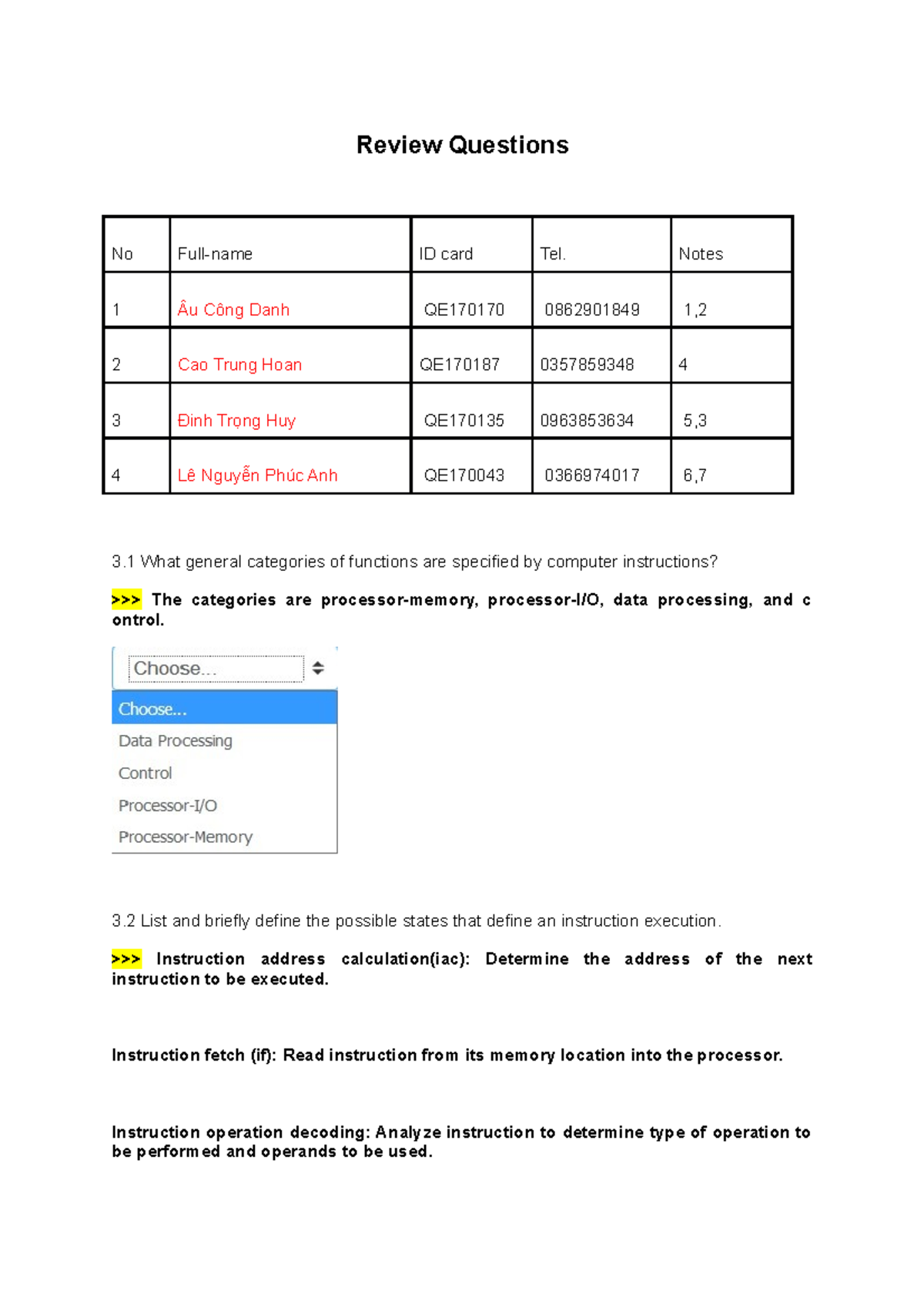 Chapter 3 Group 2 Le Nguyen Phuc Anh QE170043 0366974017 - Review ...
