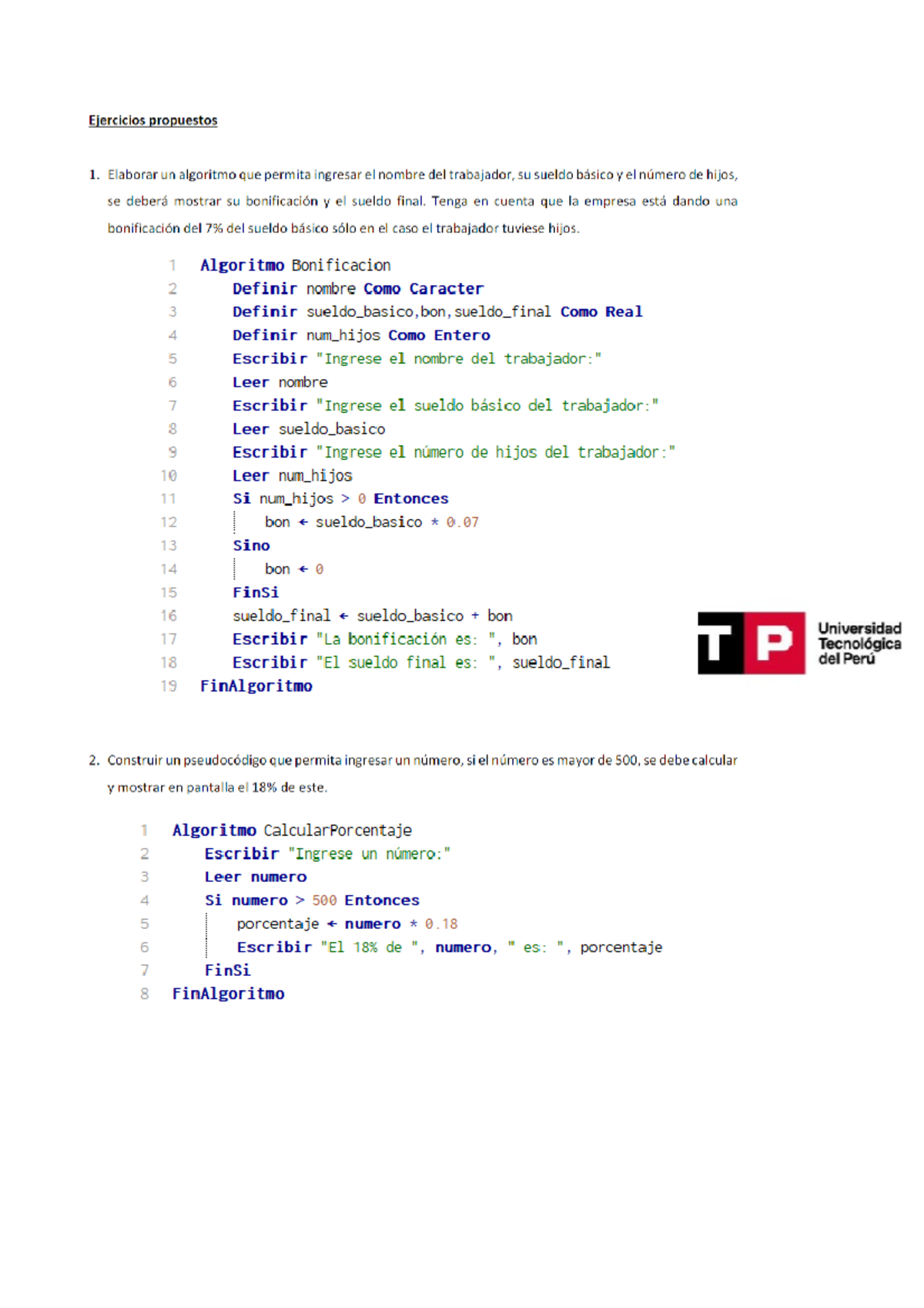 S06.s1 - Resolver ejercicios - Principios de algoritmos - Studocu