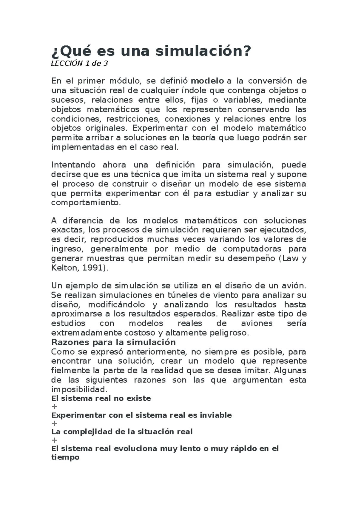 Qué es una simulación - resumen m4 l4 de herramientas matematicas ...