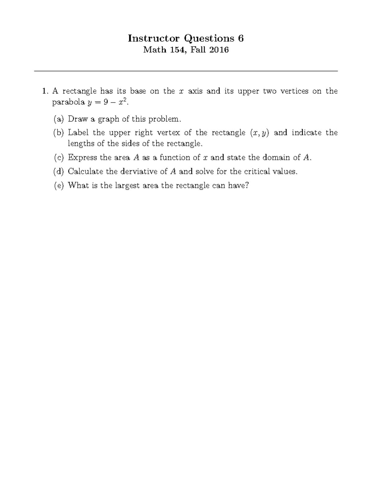 Math 154 IQ6 - Math 154 - Instructor Questions 6 - Instructor Questions ...