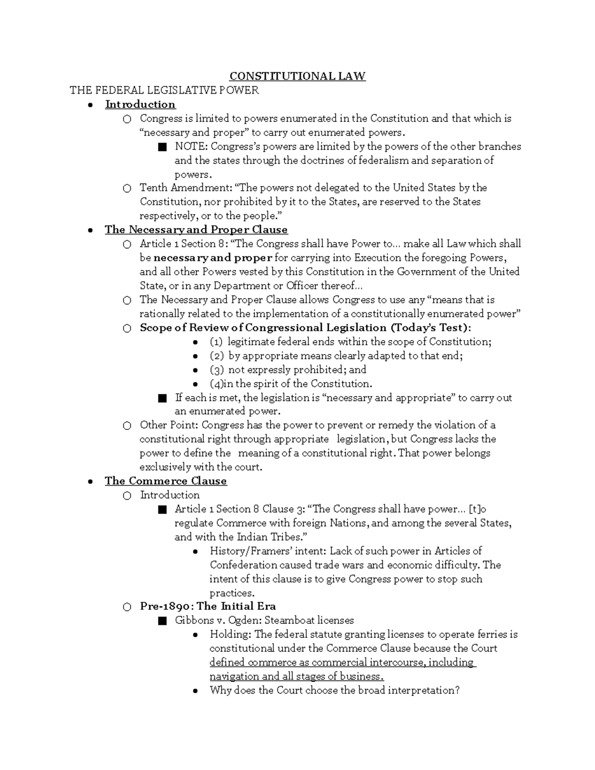 CON LAW Outline - Assignment tells you what you need to do, use as an ...