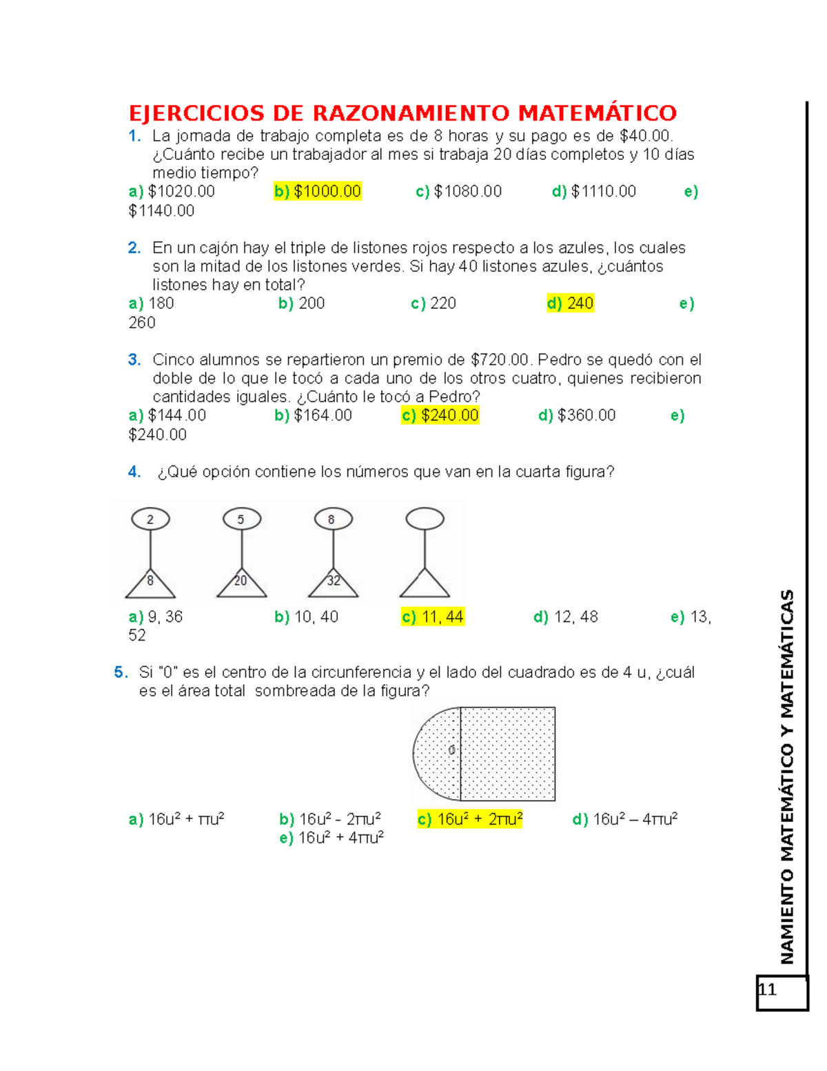 Ejercicios de razonamiento matematico semana 3 - EJERCICIOS DE ...