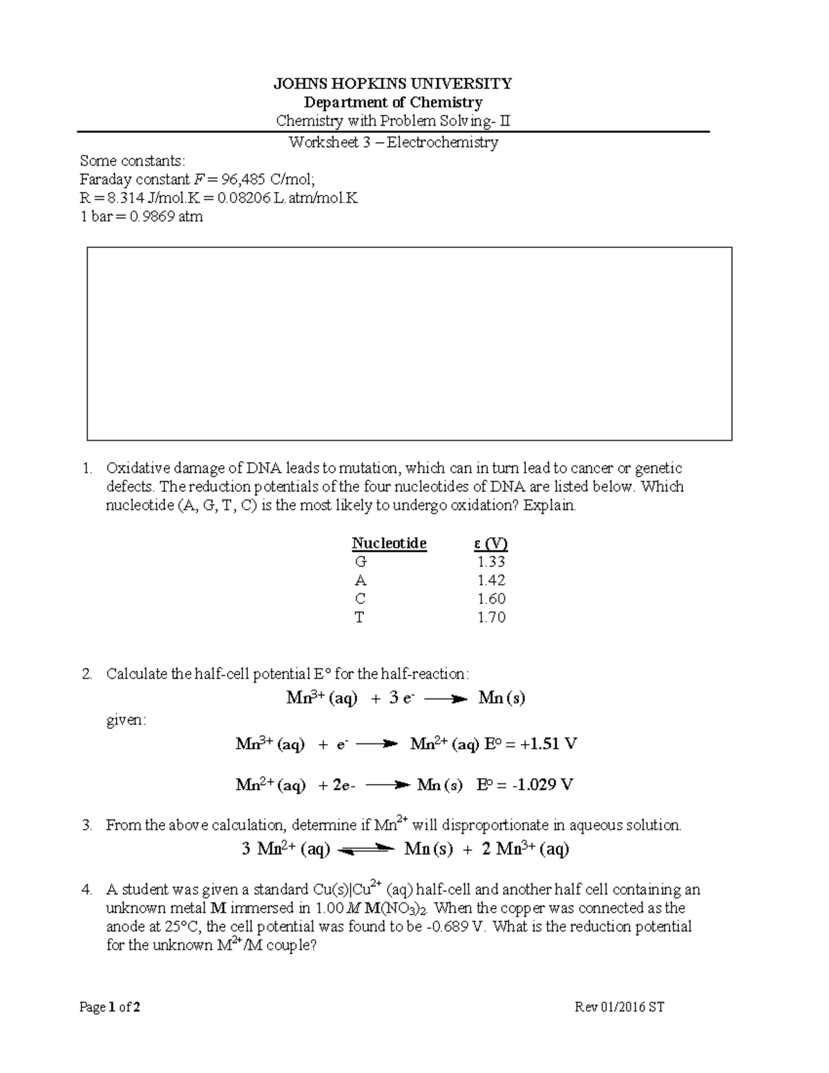Chemistry with problem solving worksheet 3 - atm/mol bar = 0 atm F ...