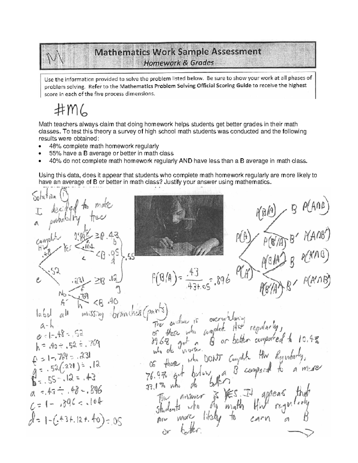 UM stats - First Assignment - Math teachers always claim that doing ...