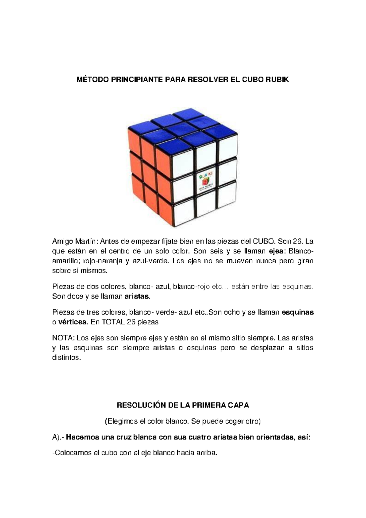 Método Principiante PARA Resolver EL CUBO Rubik 7 - MÉTODO PRINCIPIANTE ...