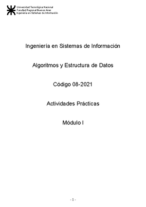 Ficha de Análisis de Algoritmos - Ficha 27 Análisis de Algoritmos 1 ...