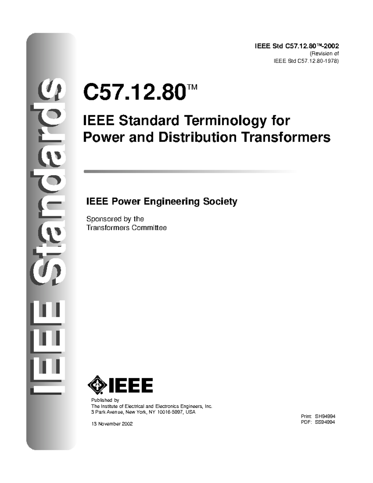 IEEE Estandar de terminologia de transformadores de potenci - IEEE Std C57.12™- (Revision of ...