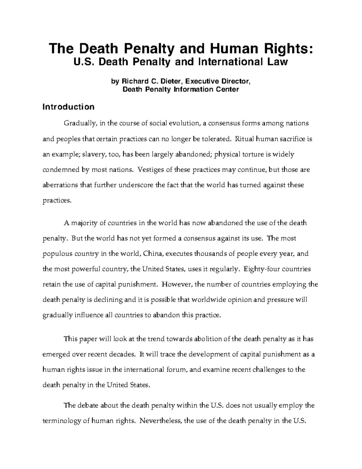 Oxfordpaper - jakakka - The Death Penalty and Human Rights: U. Death ...