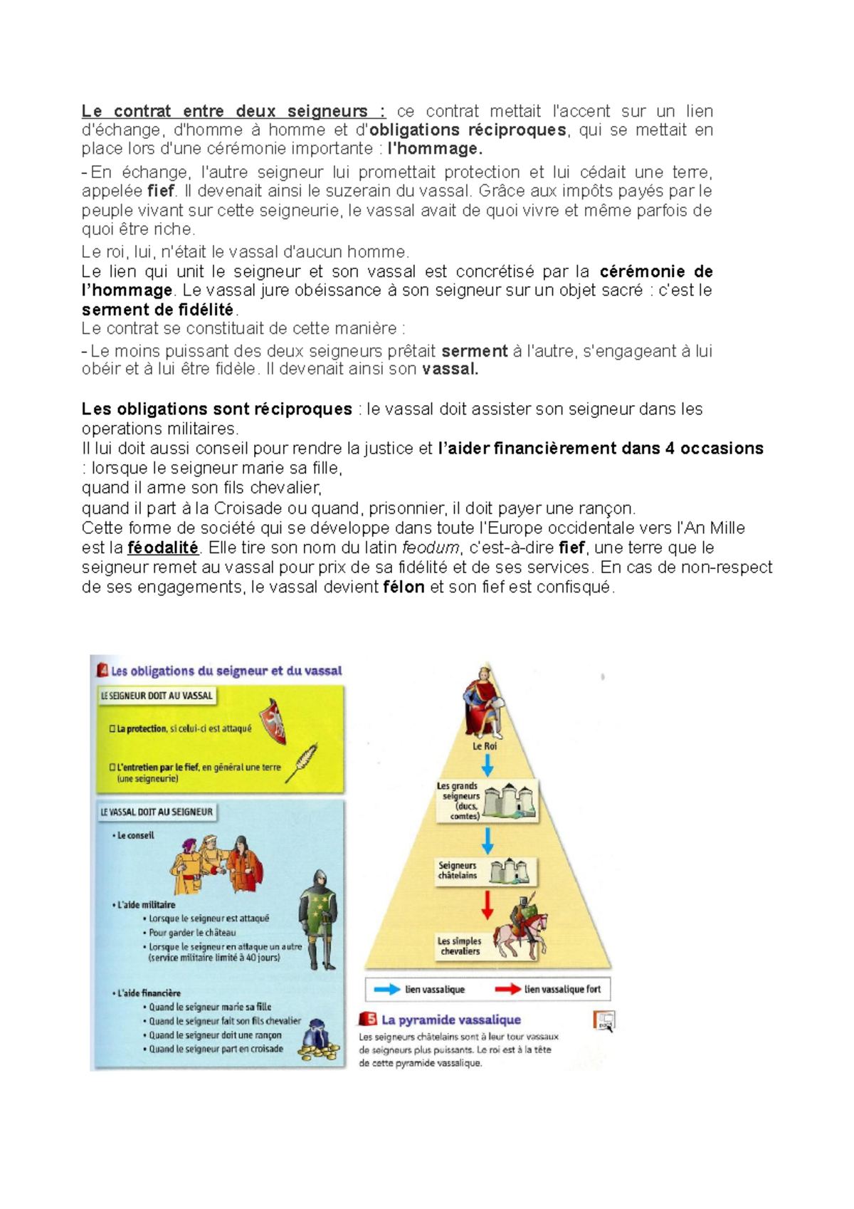La piramide feudale - Appunti di lezione 1 - Le contrat entre deux ...