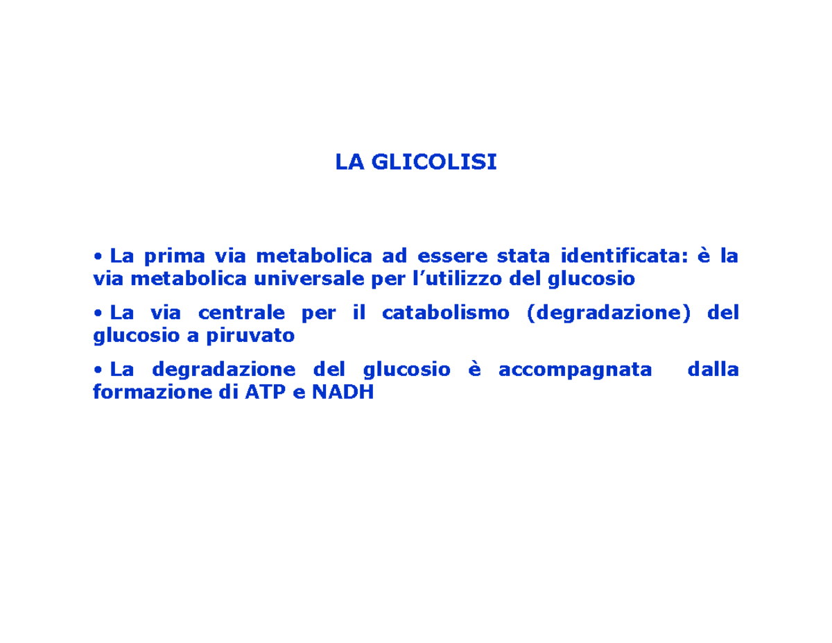 glicolisi slides - - Studocu
