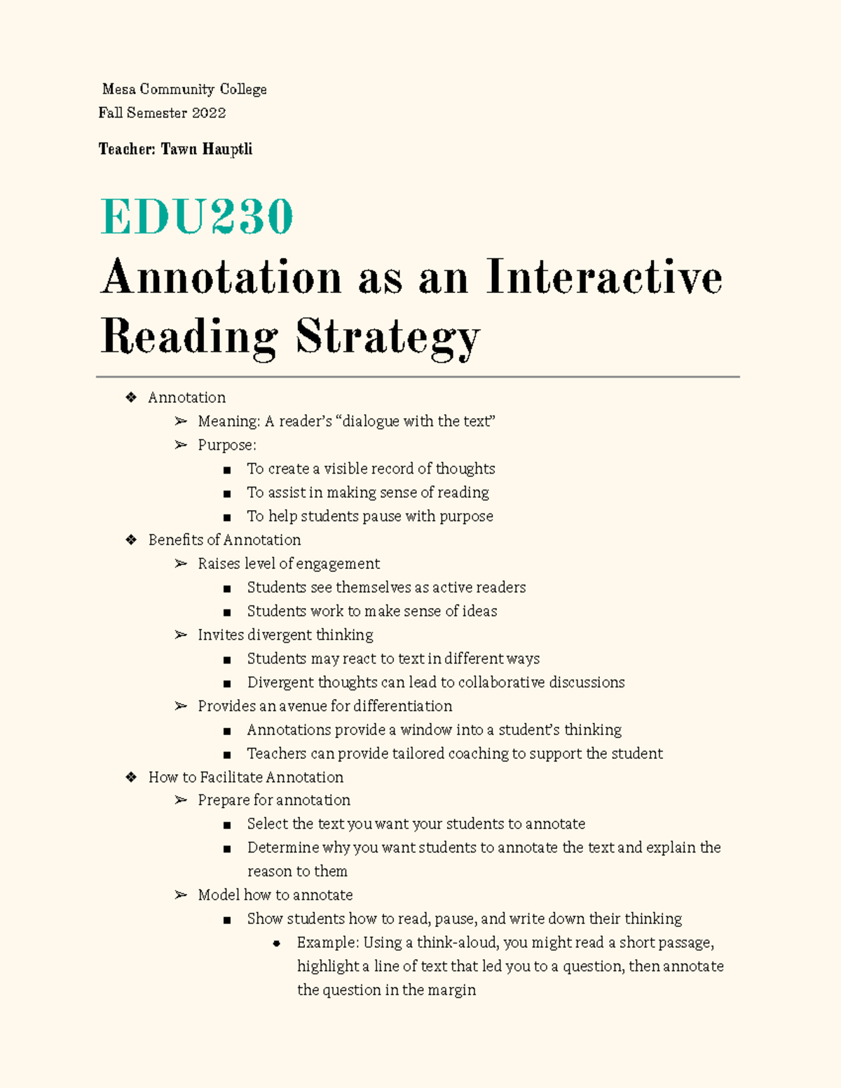 Inspire 23 - Notes corresponding to Annotation as an Interactive ...