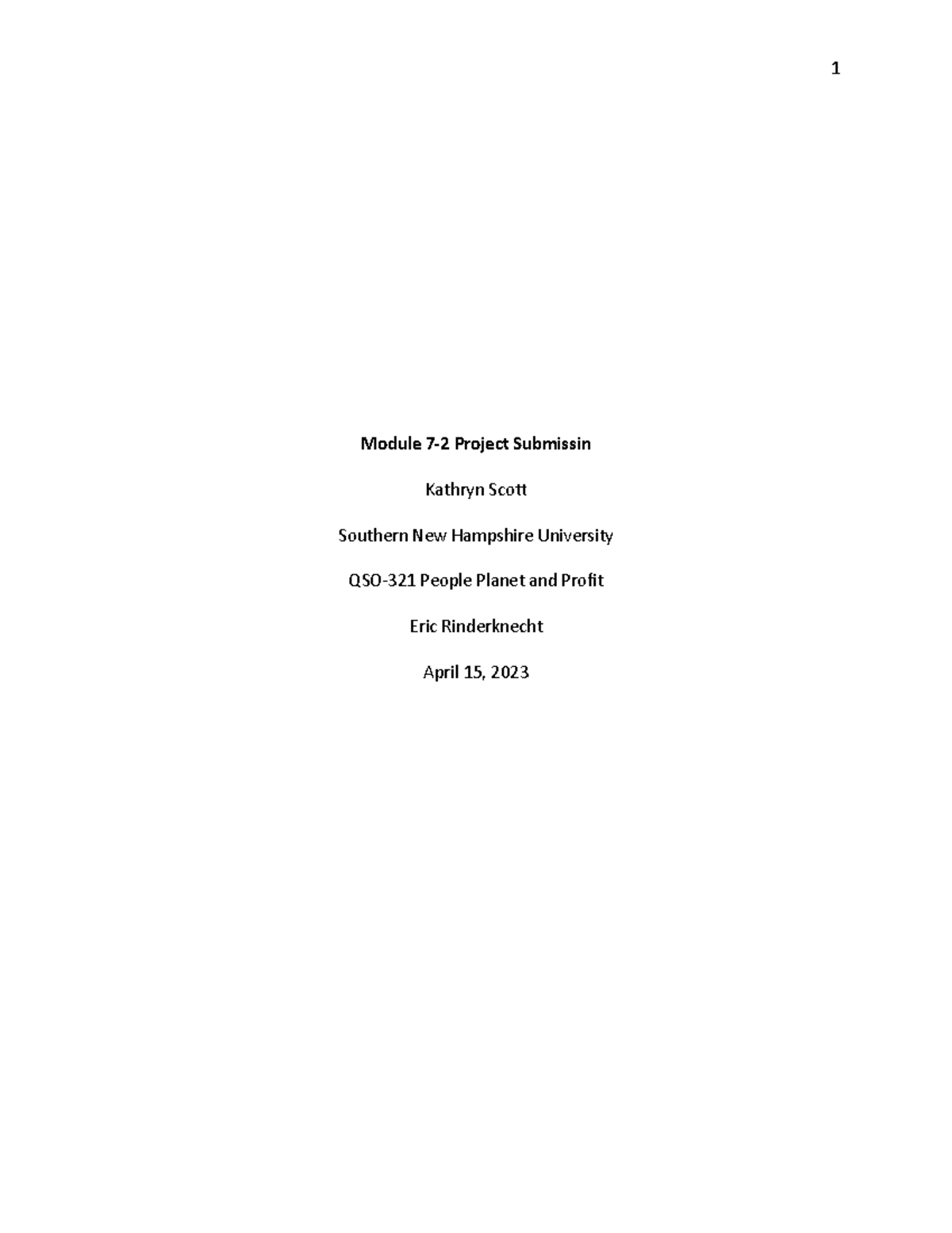 QSO 7-2 Final Project - Module 7-2 Project Submissin Kathryn Scot Southern New Hampshire ...