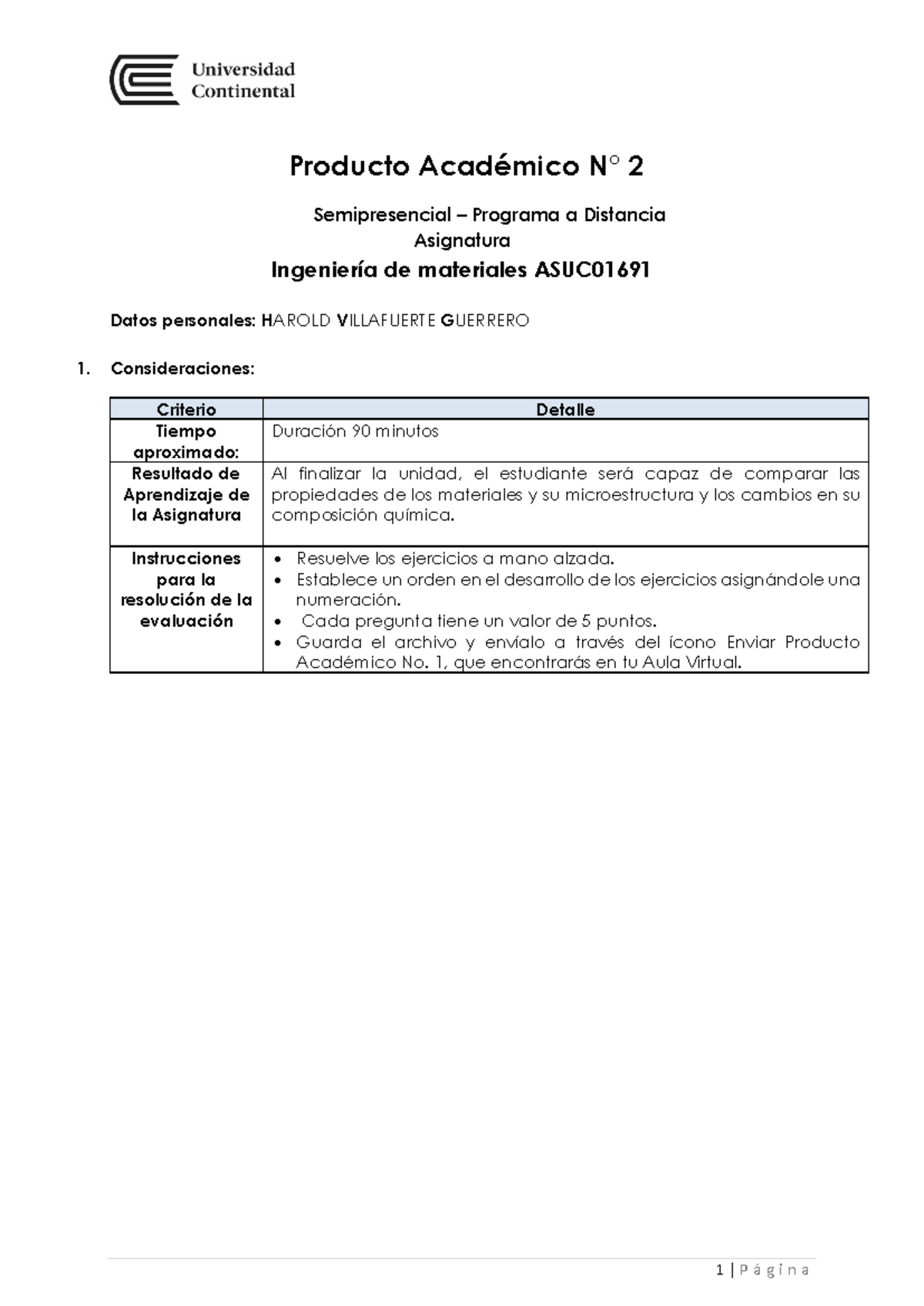 PA2 Tarea 2024-10A - Producto Académico N° 2 Semipresencial – Programa a Distancia Asignatura ...