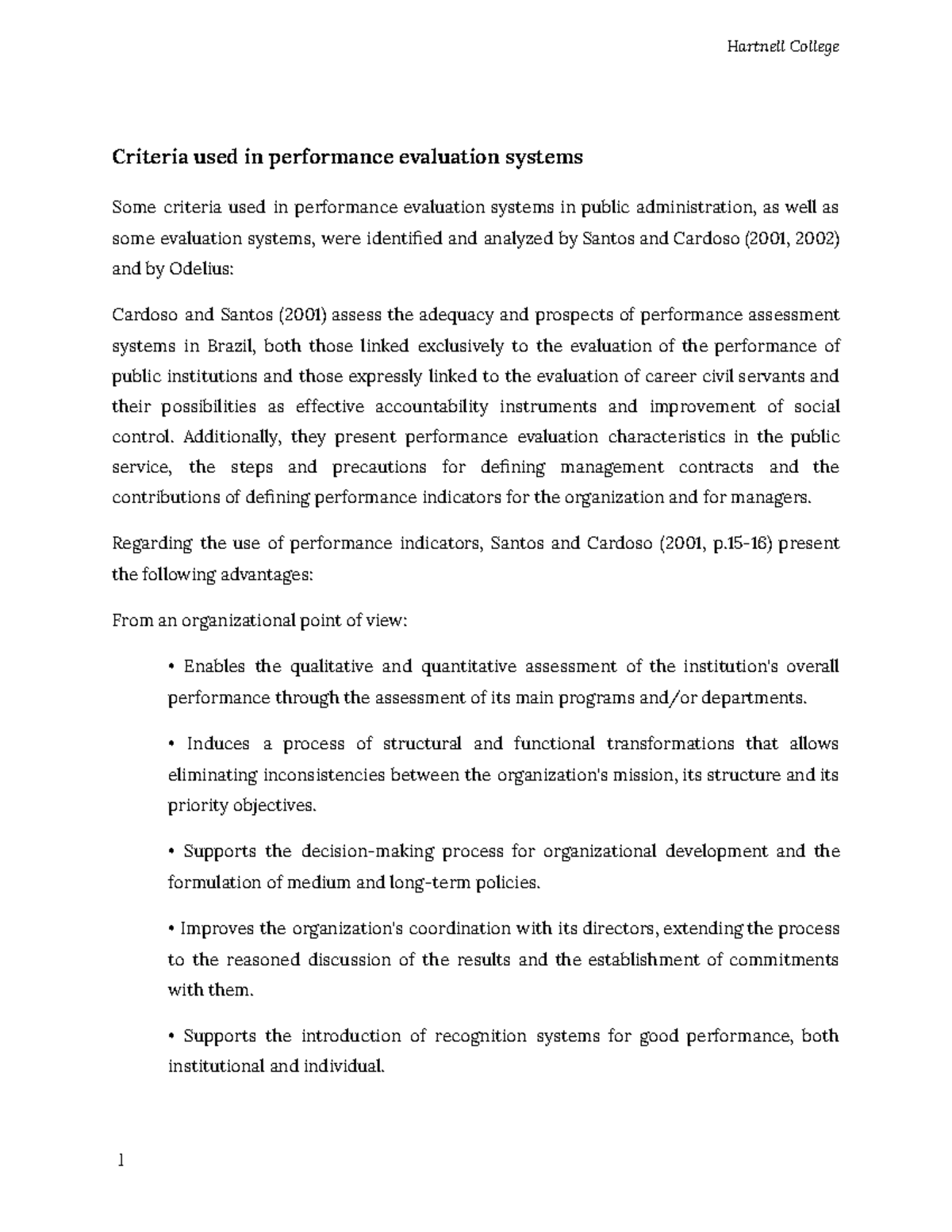 Criteria used in performance evaluation systems. - Additionally, they ...