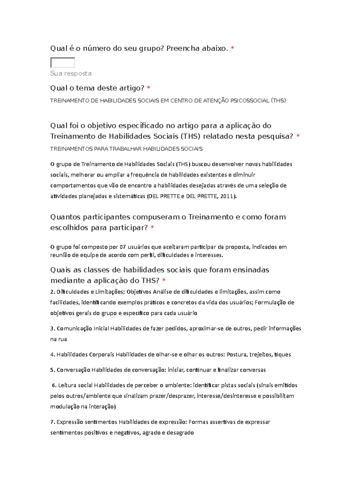 Trabalho THS CAPS - Atividade de Psicologia Habilidades Sociais - Qual ...