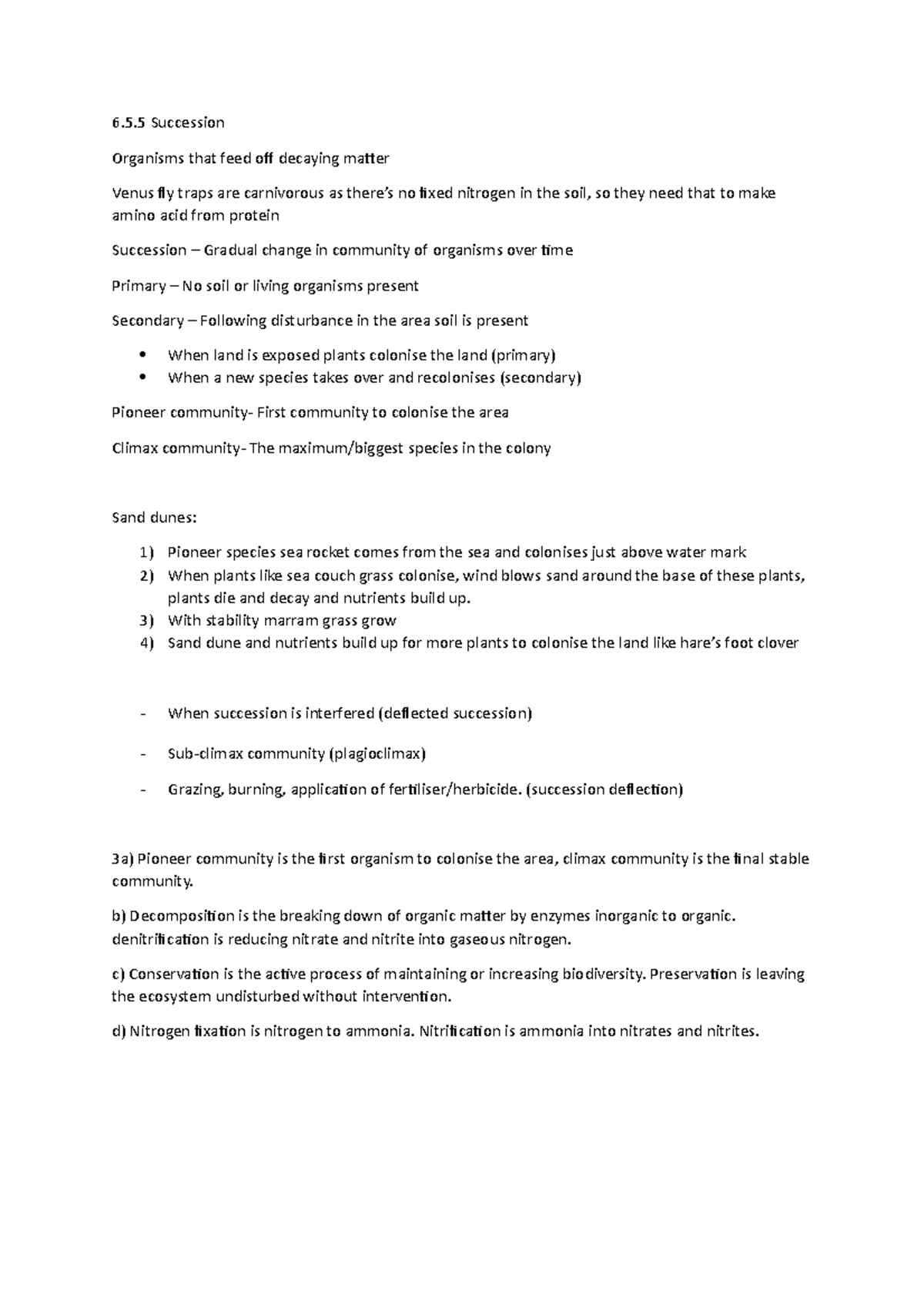 Module 6 biology succession - 6.5 Succession Organisms that feed off ...