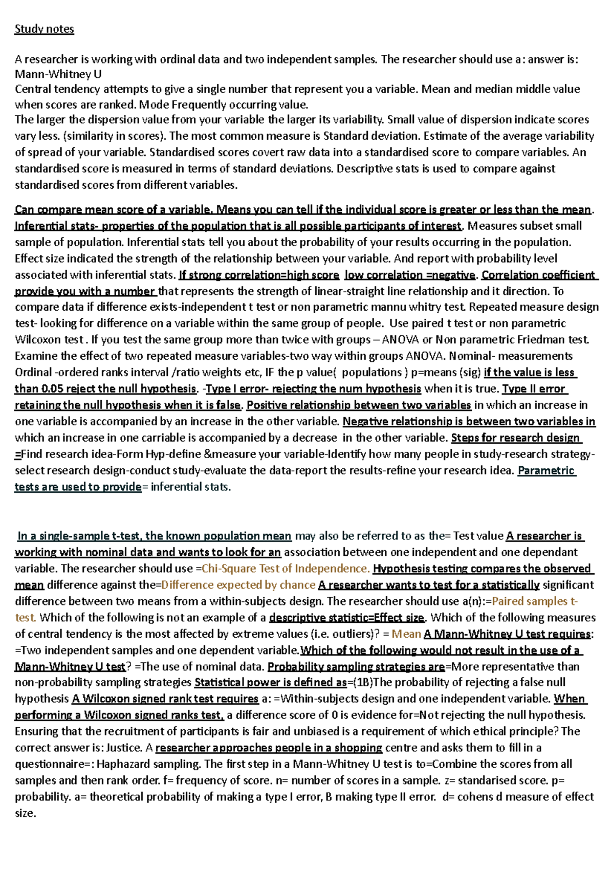 Psychology inquiry: theory, methods, and practice. - Study notes A ...