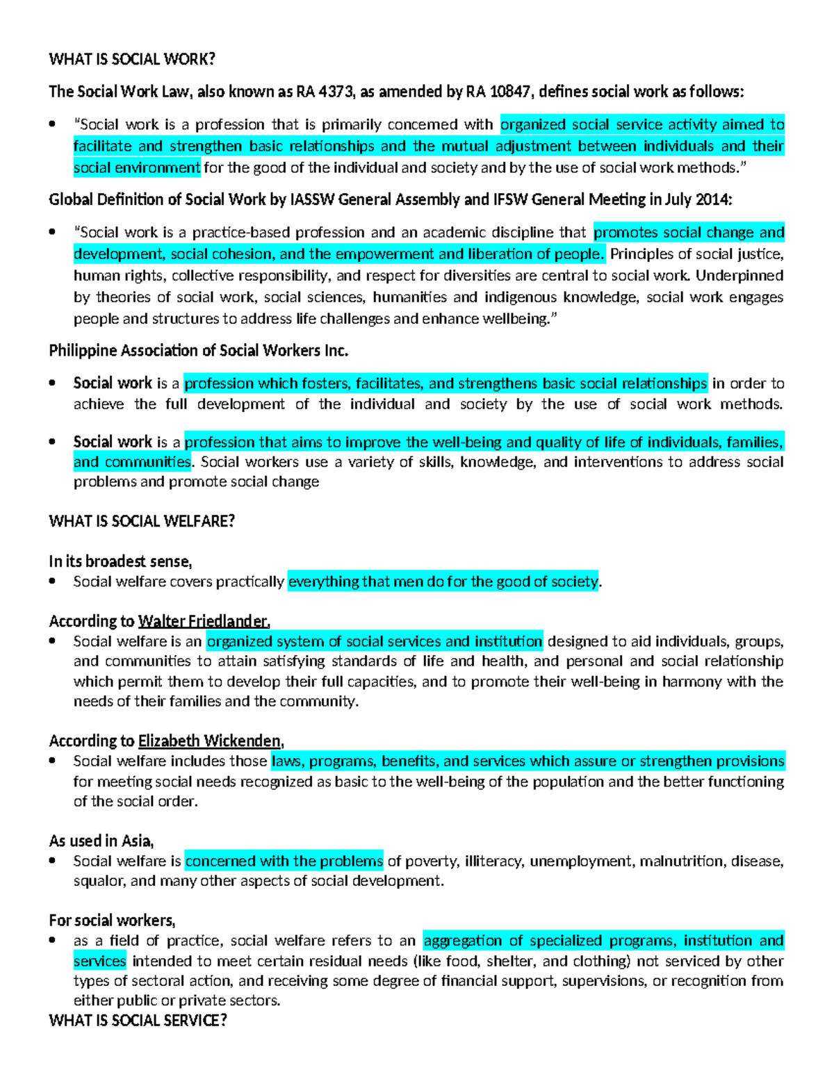 Haydee- Kpfsocialwork- Reviewer - WHAT IS SOCIAL WORK? The Social Work ...