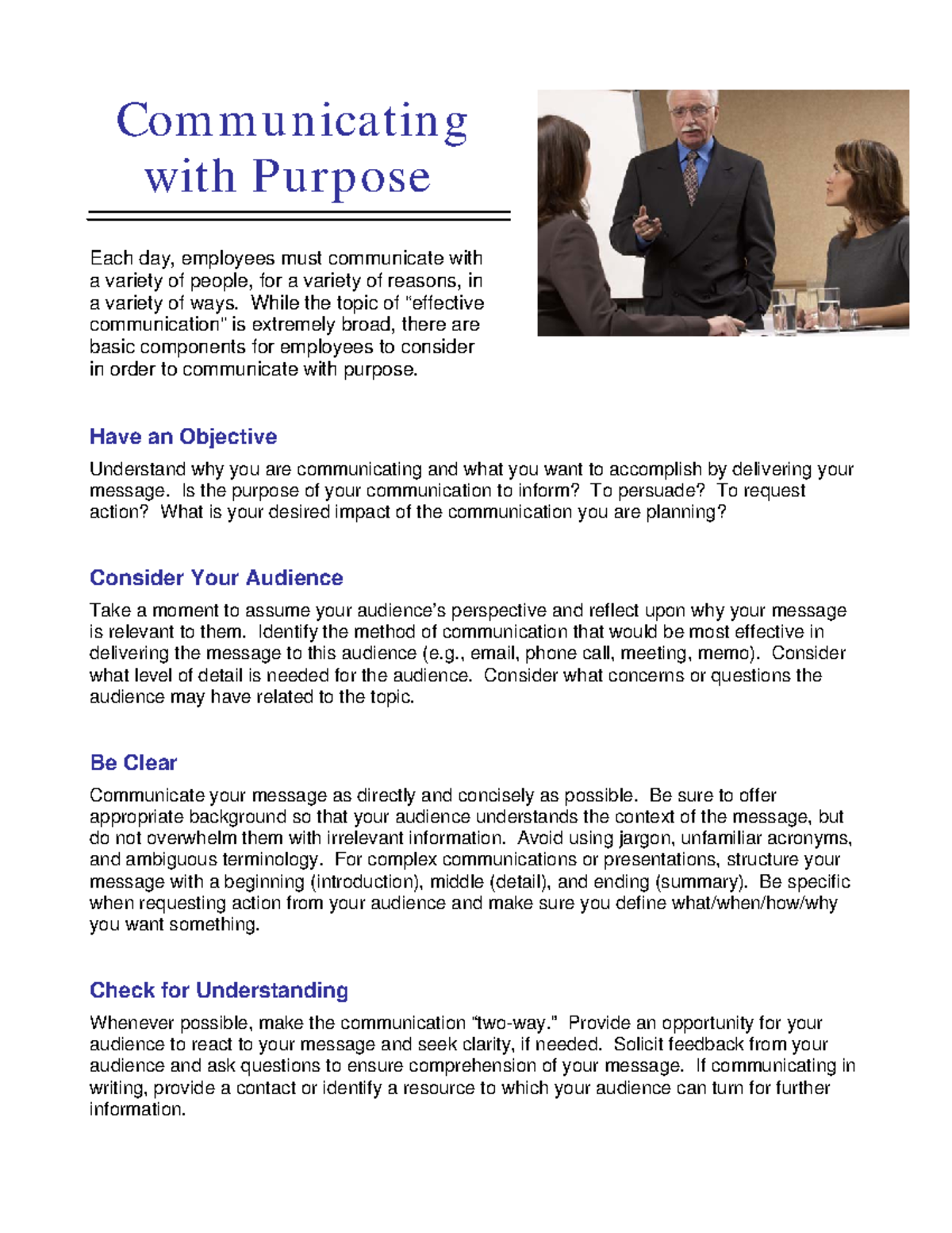 0809 - I'm excited - Communicating with Purpose Each day, employees ...
