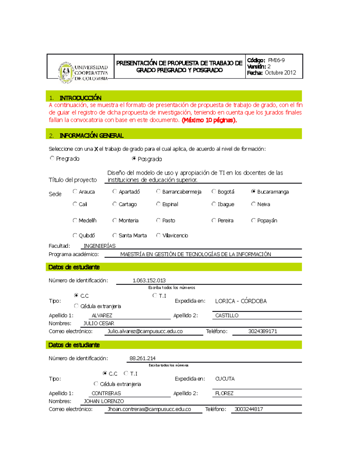 1 FMI6-9-V2 propuesta modalidad de grado pregrado posgrado Final ...