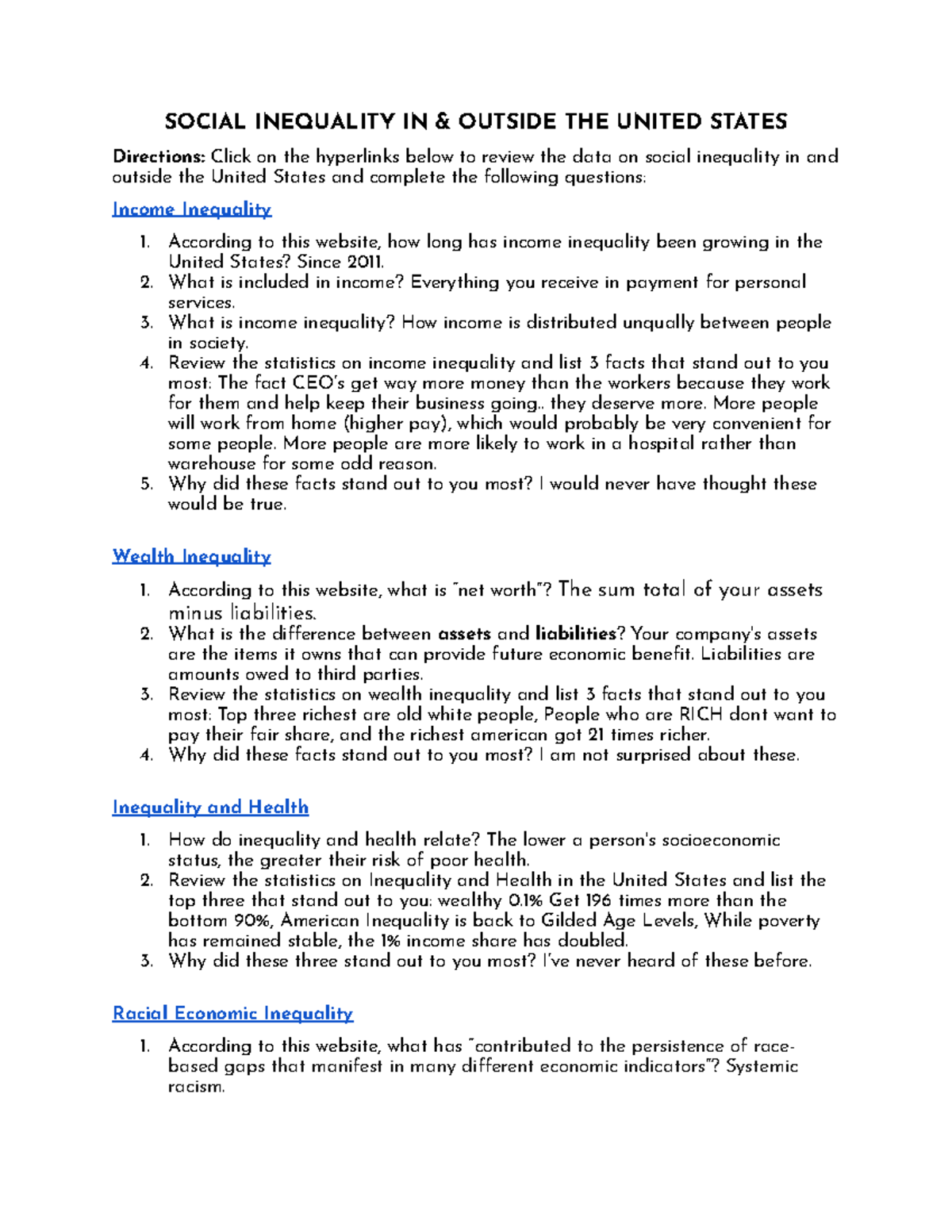 Inequality Webquest on 2022-11-15 12 01 18 - SOCIAL INEQUALITY IN ...