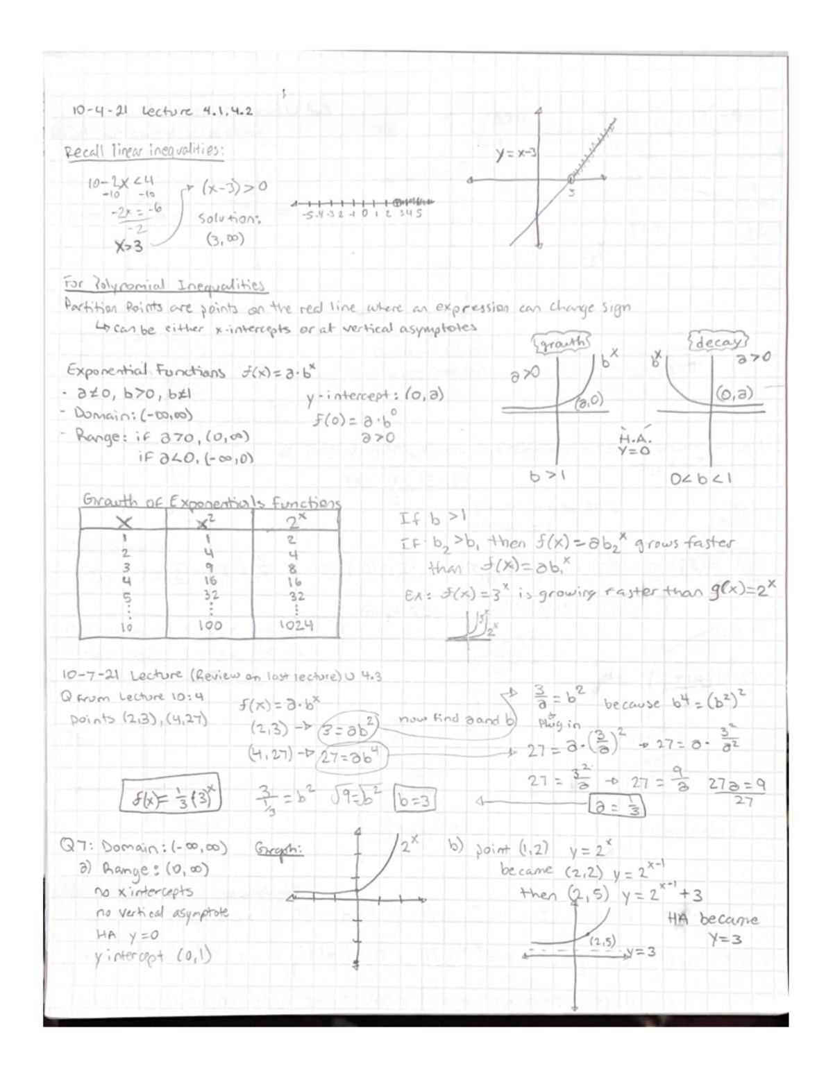 Inequalities lesson - MATH 125 - Studocu