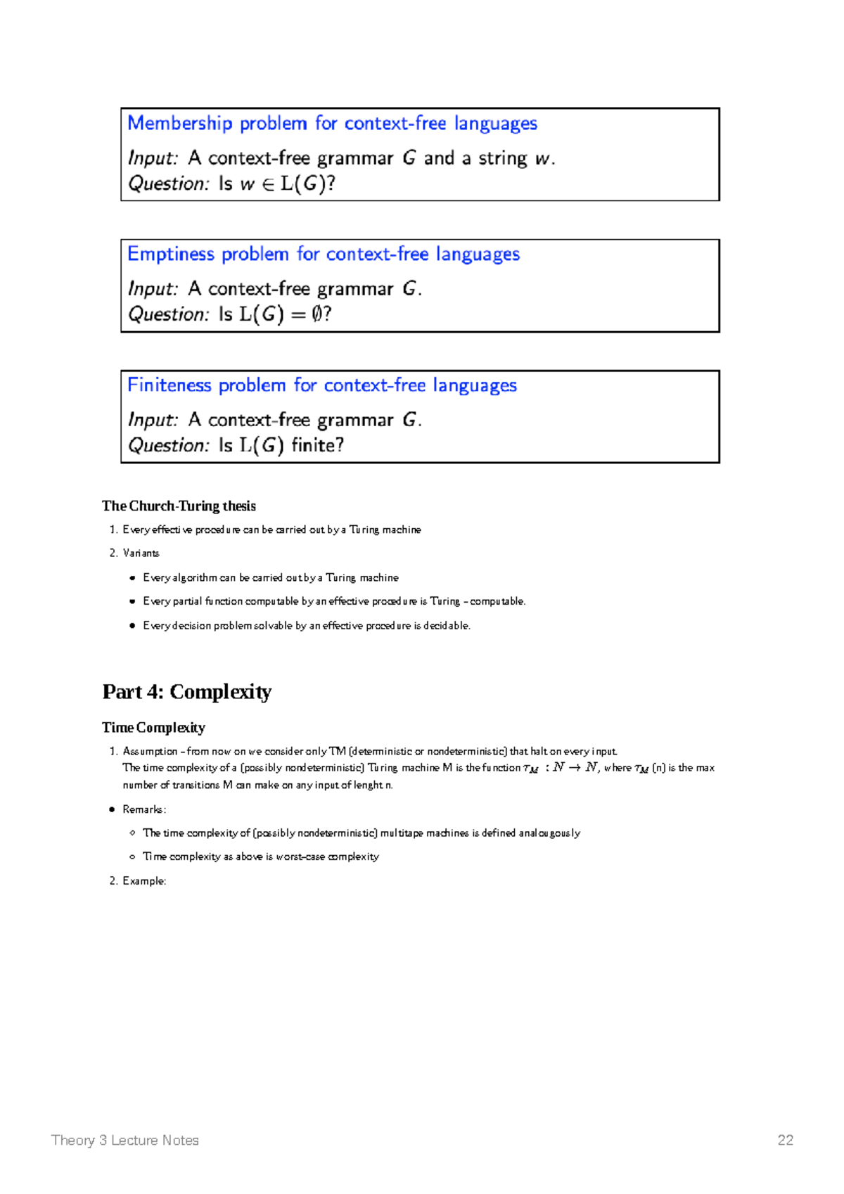 Theory 3 Lecture Notes Part 4 The Church Turing Thesis 1 Every Effective Procedure Can Be