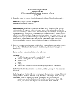 Patho Preview Notes 5 - Indiana University Northwest School of Nursing ...